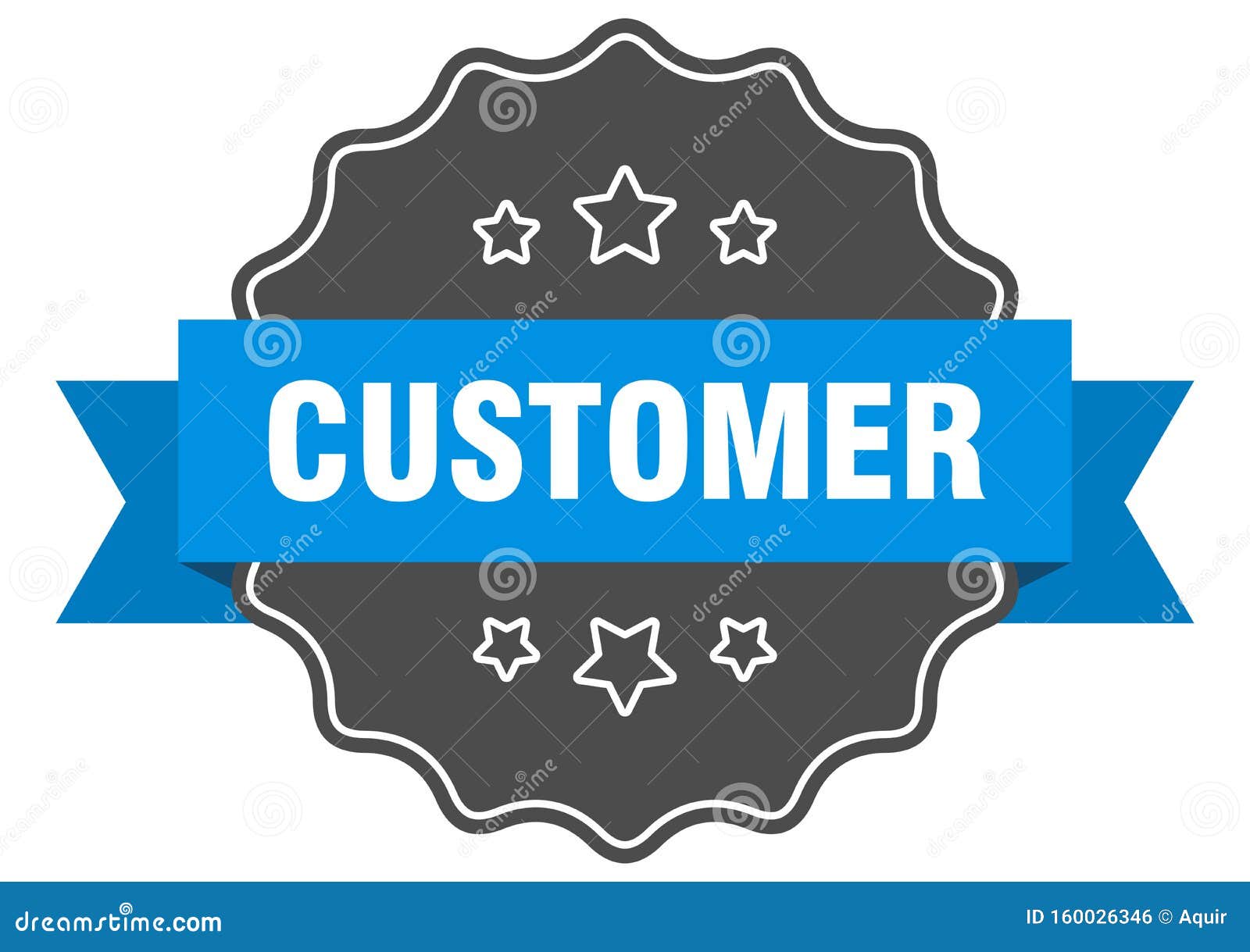 Customer label stock vector. Illustration of badge, vintage - 160026346
