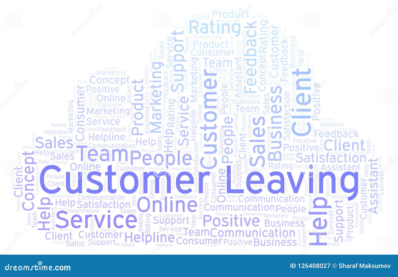 Customer Leaving Word Cloud. Stock Illustration - Illustration of sales ...