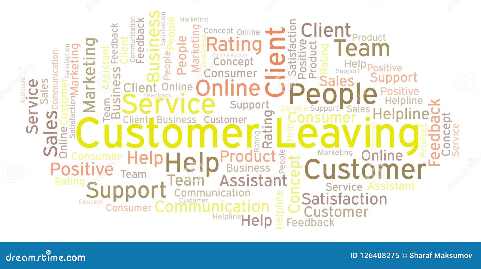 Customer Leaving Word Cloud. Stock Illustration - Illustration of ...