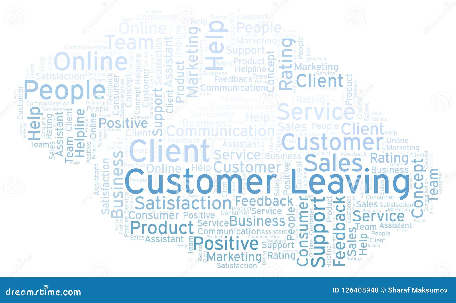 Customer Leaving Word Cloud. Stock Illustration - Illustration of ...