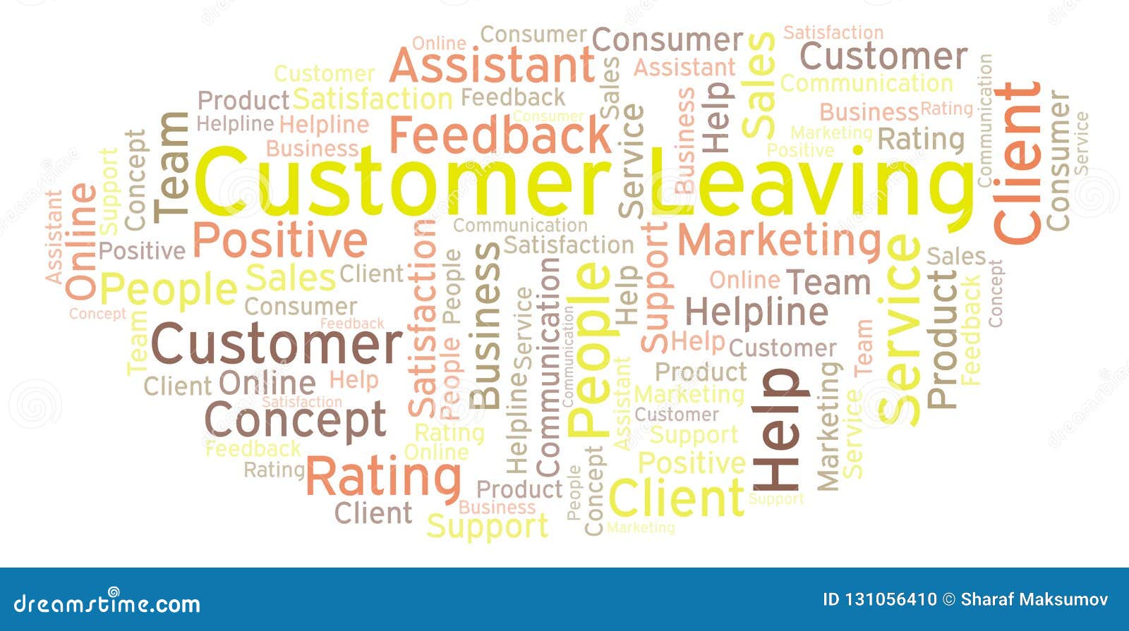 Customer Leaving Word Cloud. Stock Illustration - Illustration of ...