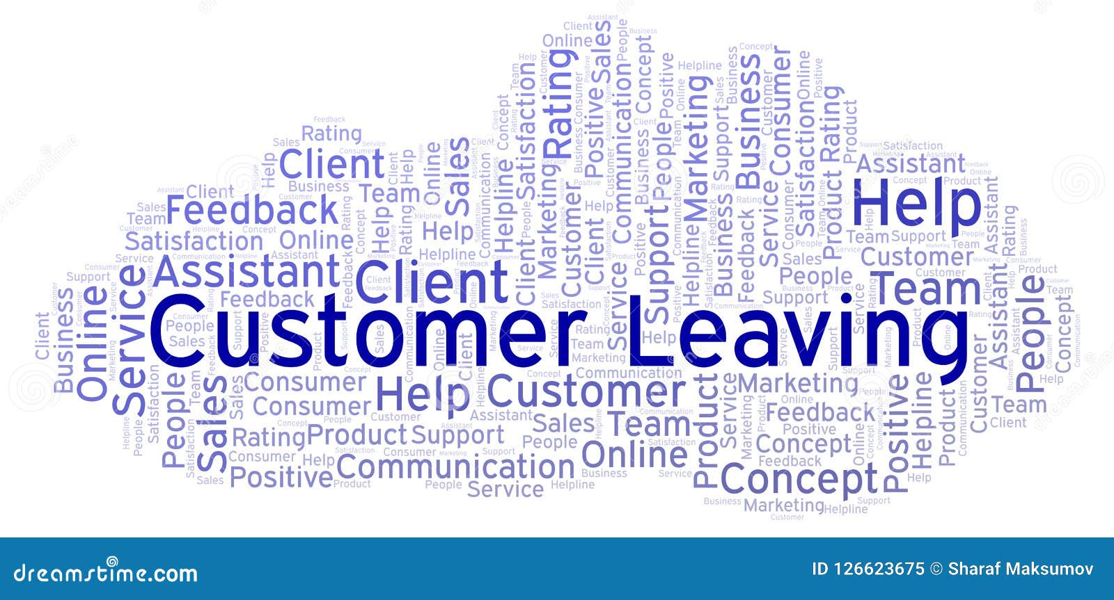 Customer Leaving Word Cloud. Stock Illustration - Illustration of ...
