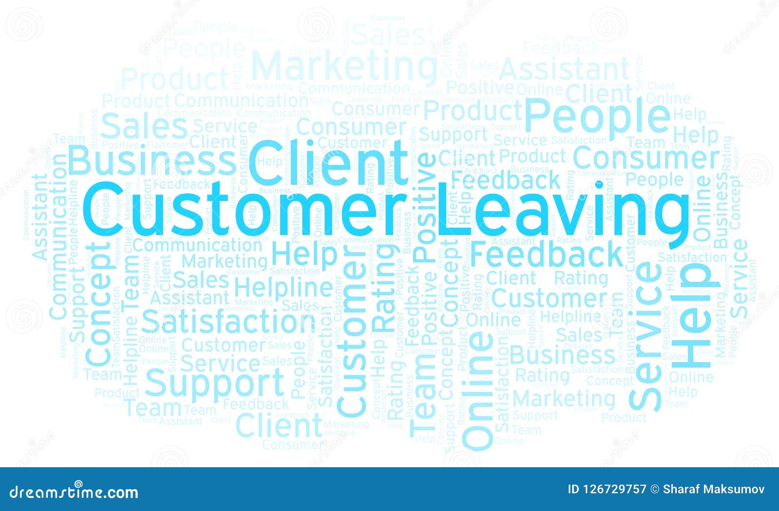 Customer Leaving Word Cloud. Stock Illustration - Illustration of text ...