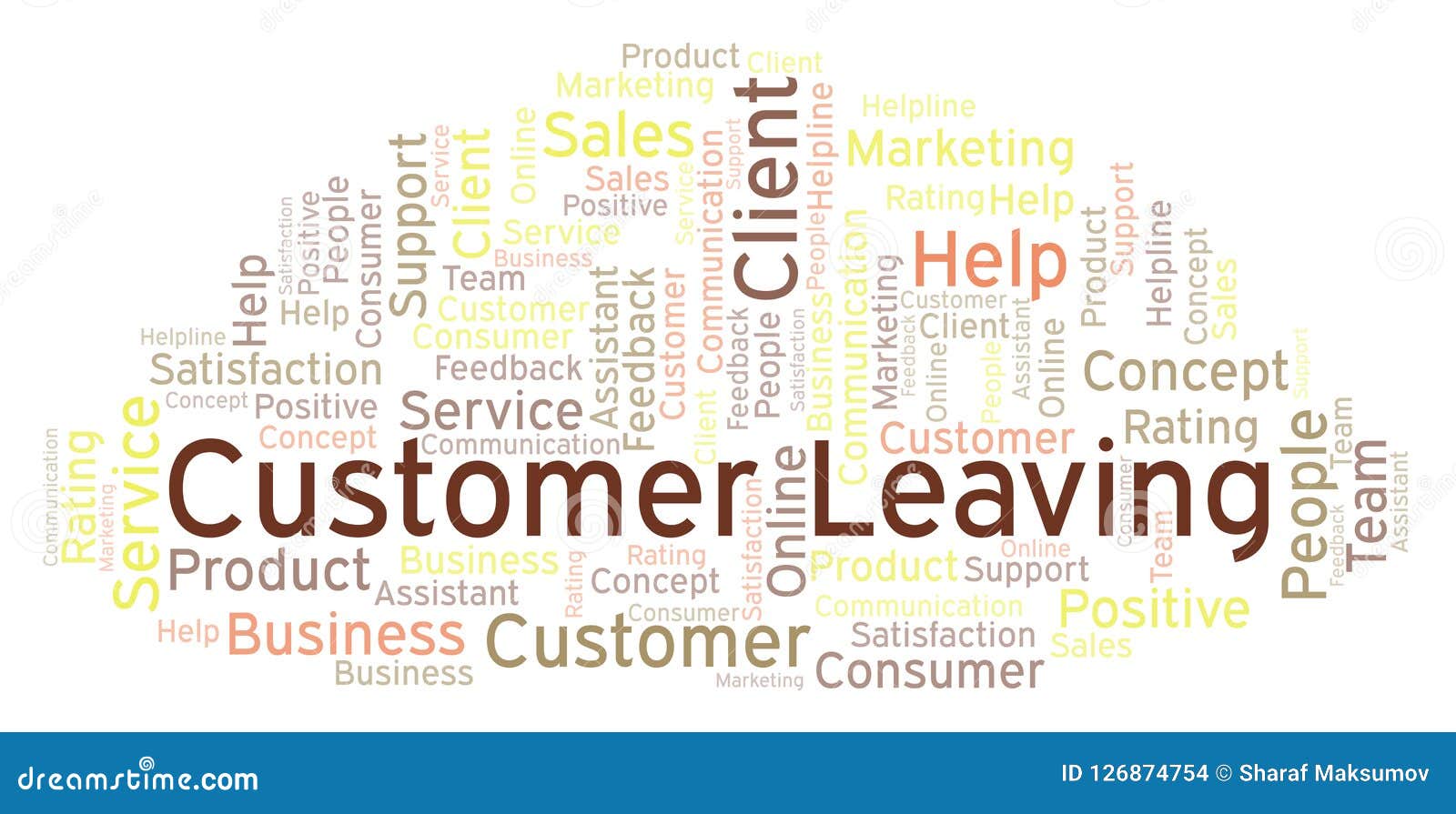 Customer Leaving Word Cloud. Stock Illustration - Illustration of ...