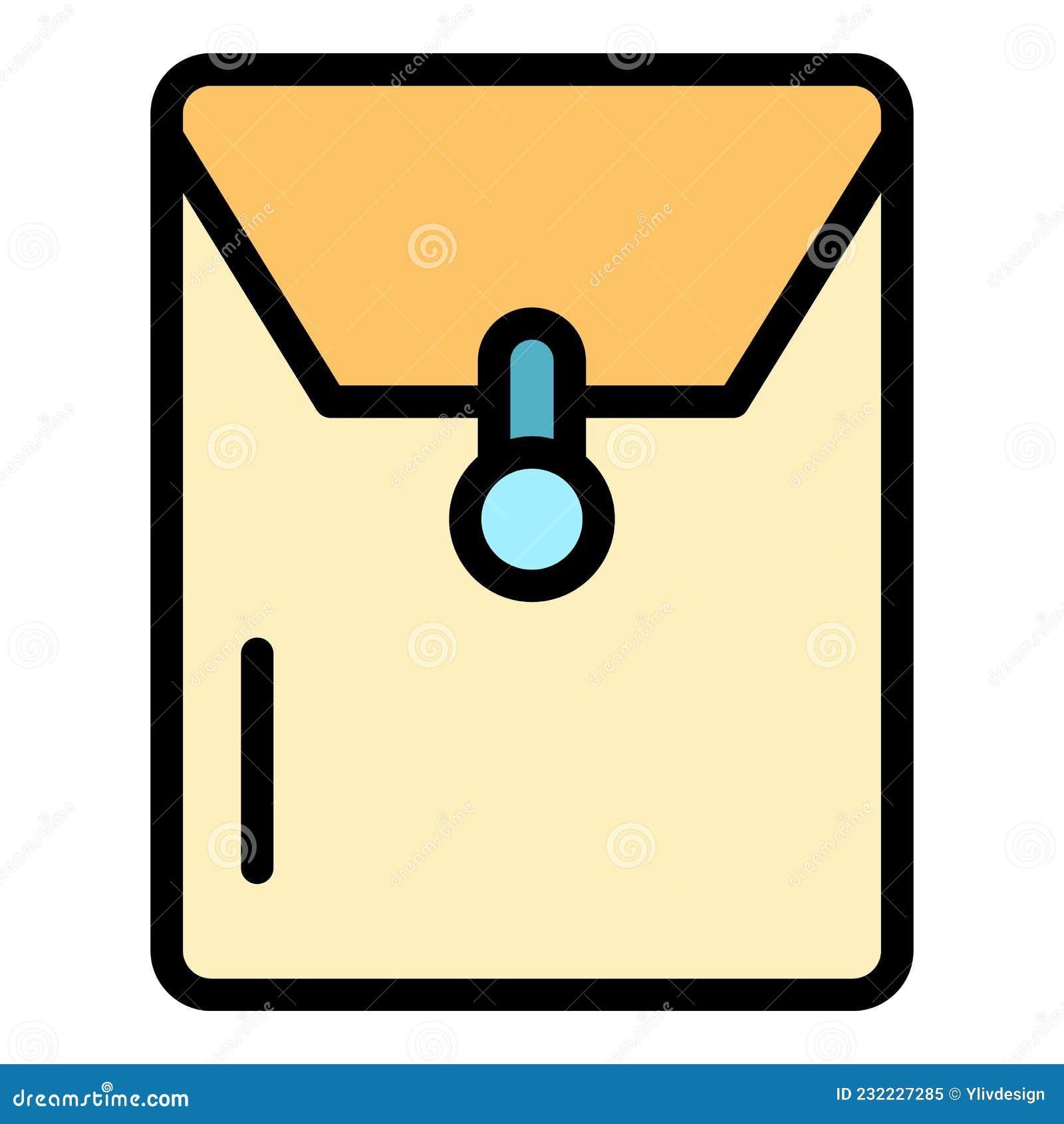 Customer Letter Icon Color Outline Vector Stock Vector - Illustration ...