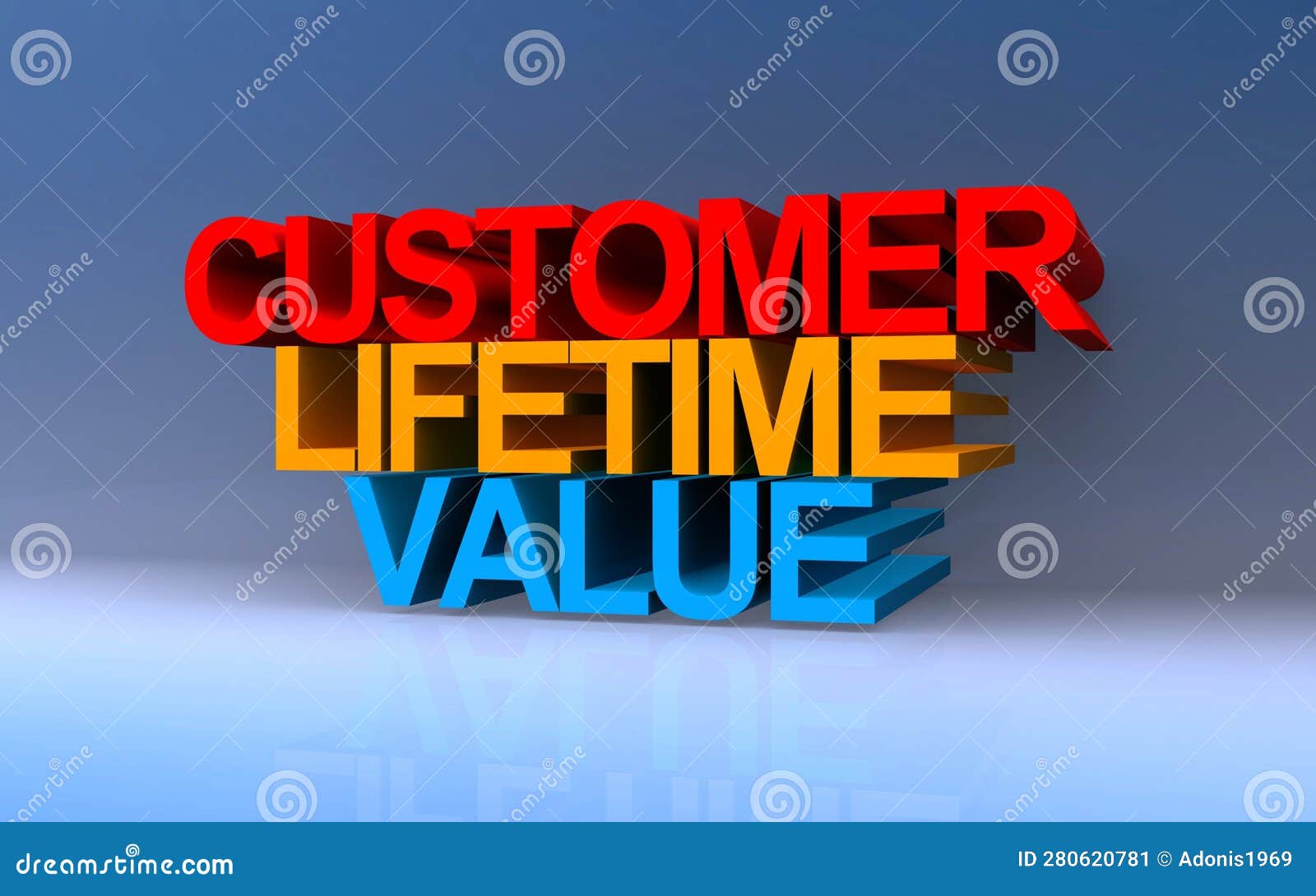 Customer Lifetime Value on Blue Stock Illustration - Illustration of ...