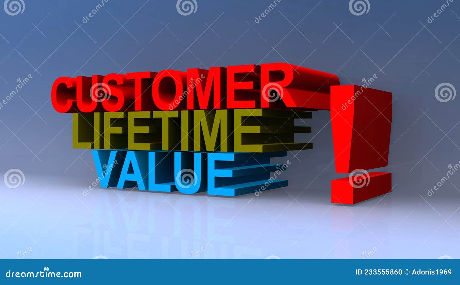 Customer Lifetime Value on Blue Stock Illustration - Illustration of ...