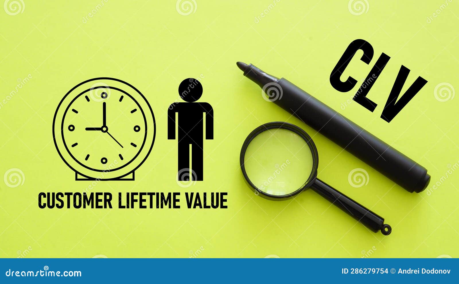 Customer Lifetime Value CLV is Shown Using the Text Stock Photo - Image ...