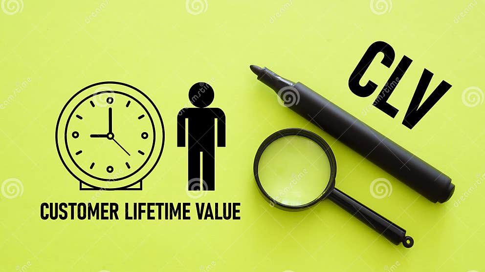 Customer Lifetime Value CLV is Shown Using the Text Stock Photo - Image of analysis, increase ...