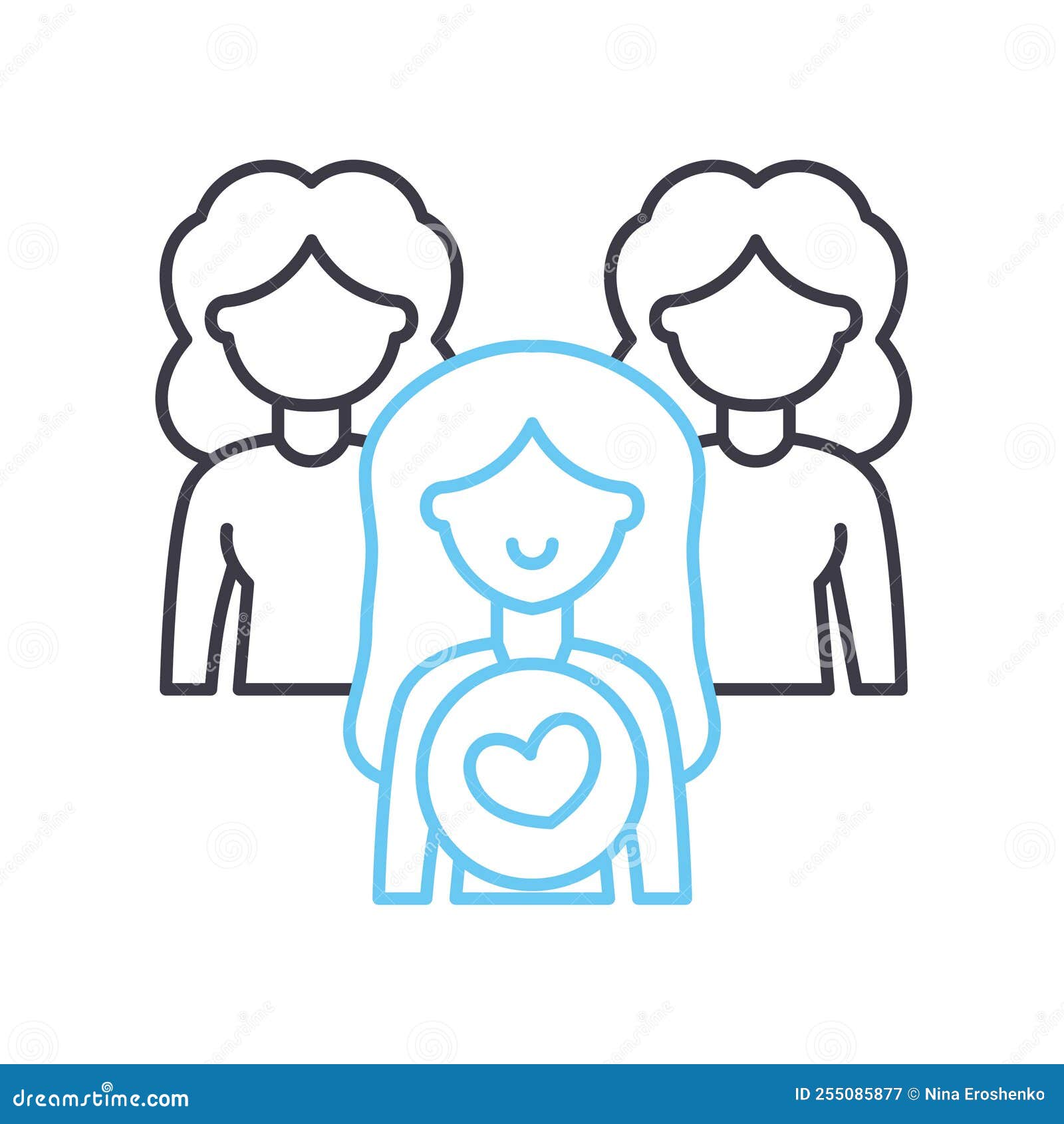 Customer Line Icon, Outline Symbol, Vector Illustration, Concept Sign ...