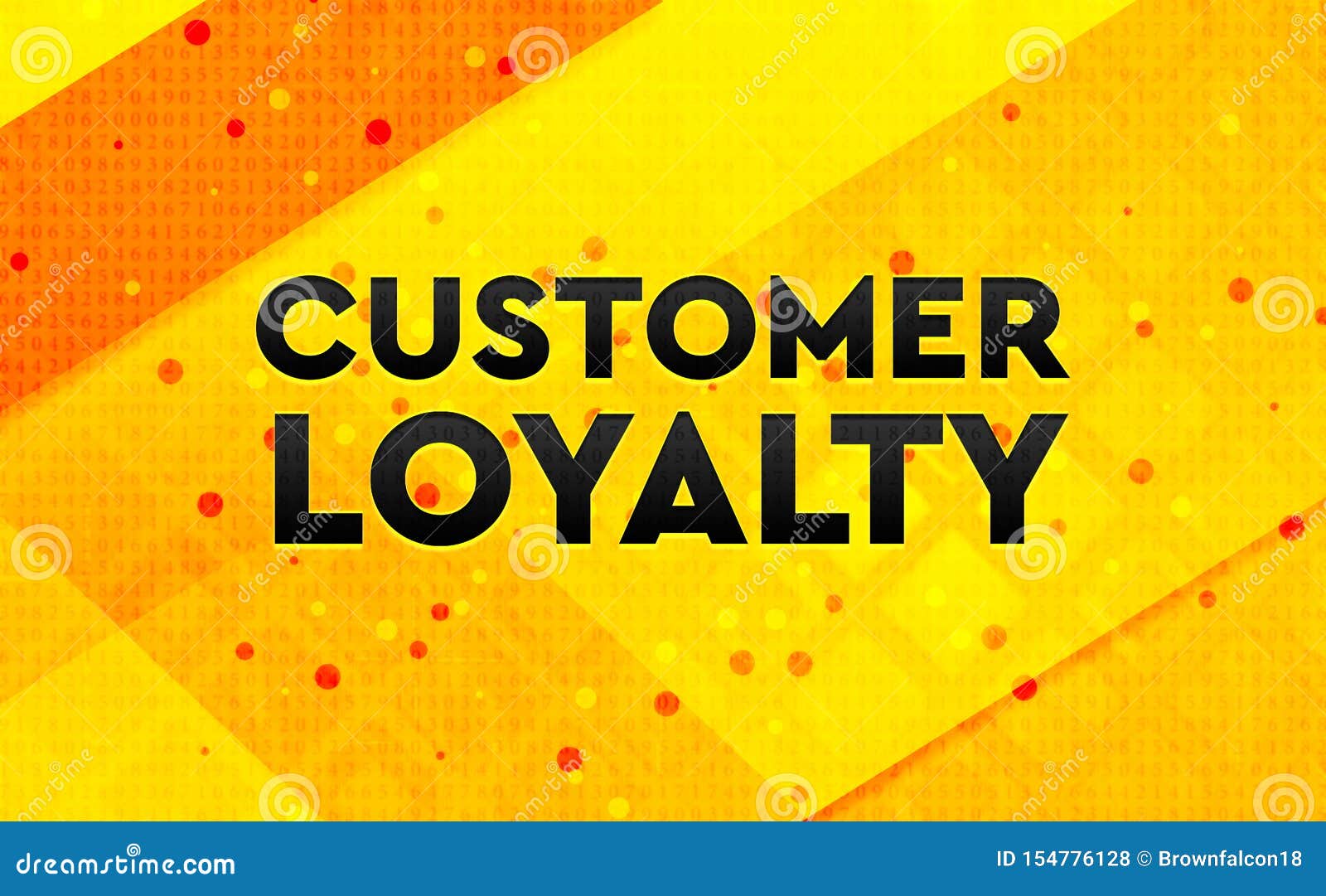 Customer Loyalty Abstract Digital Banner Yellow Background Stock ...