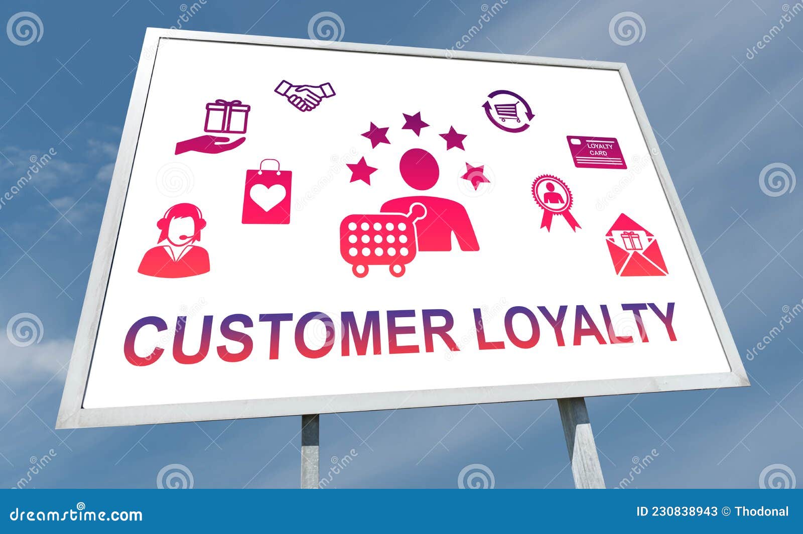 Customer Loyalty Concept on a Billboard Stock Image - Image of symbol ...