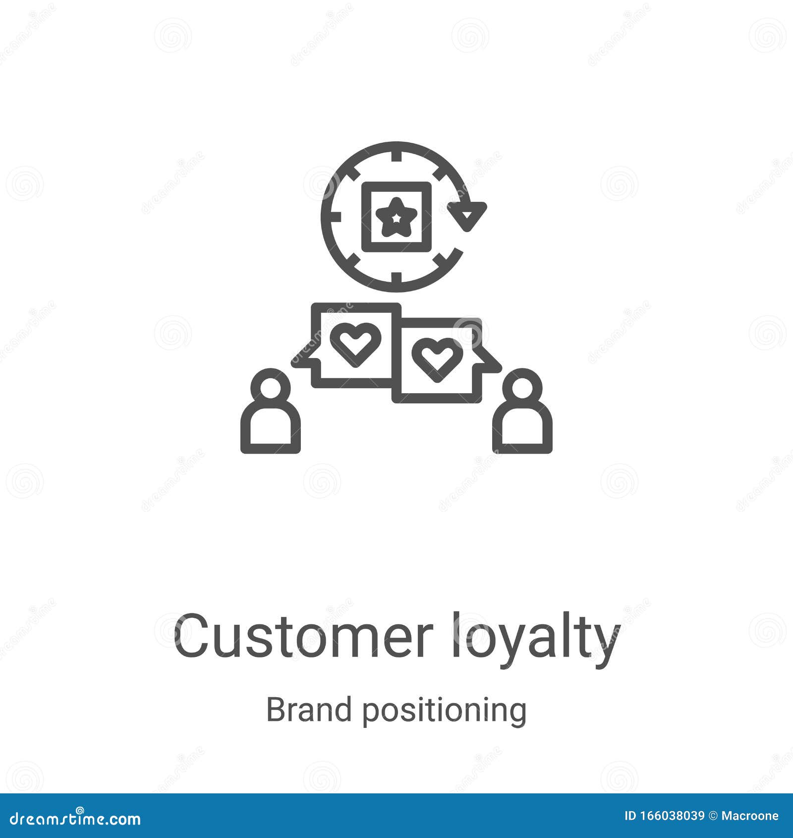 Customer Loyalty Icon Vector from Brand Positioning Collection. Thin ...