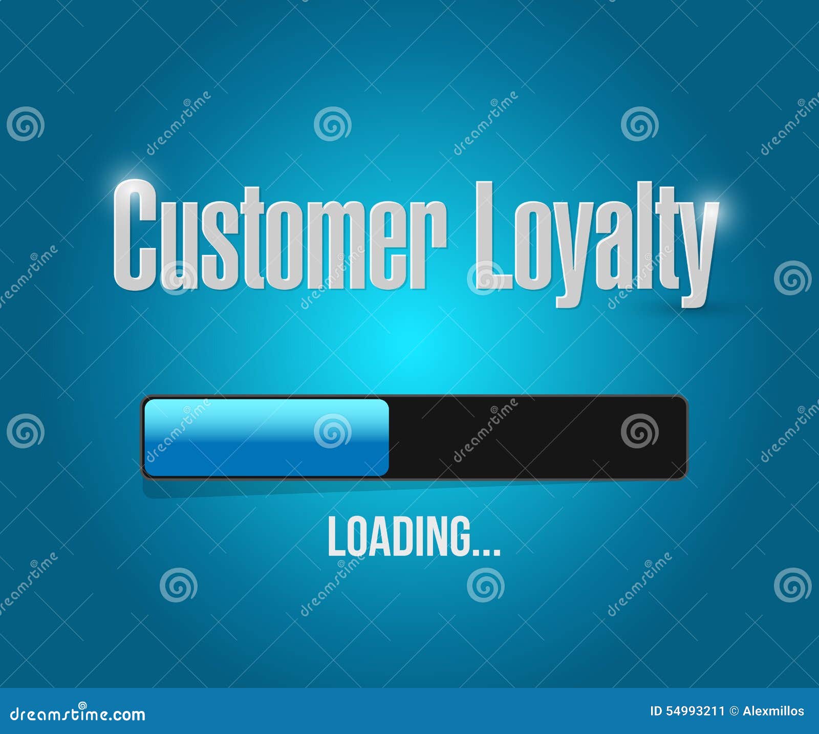 Customer Loyalty Loading Bar Sign Stock Illustration - Illustration of ...