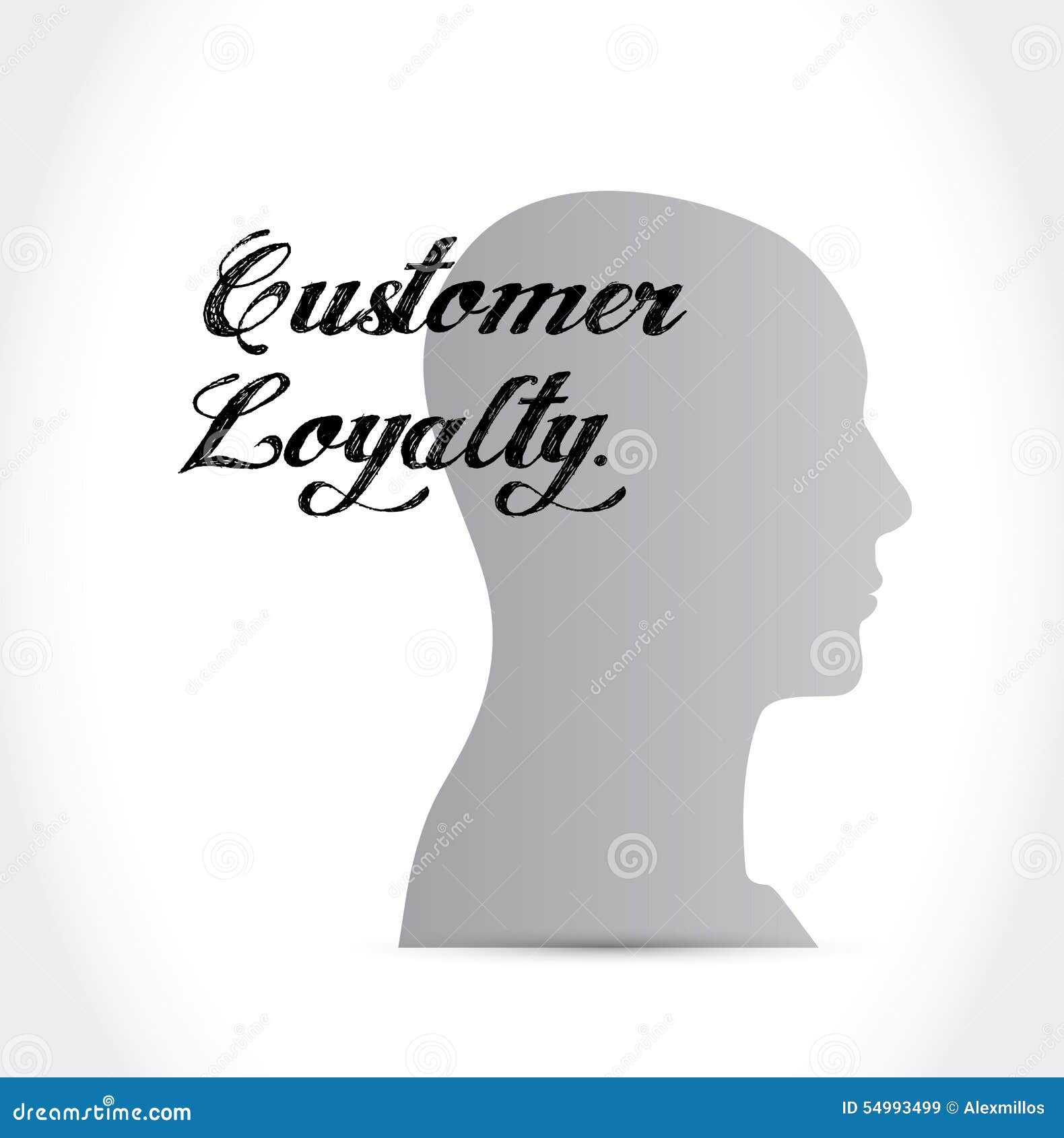 Customer Loyalty Mind Sign Concept Stock Illustration - Illustration of ...
