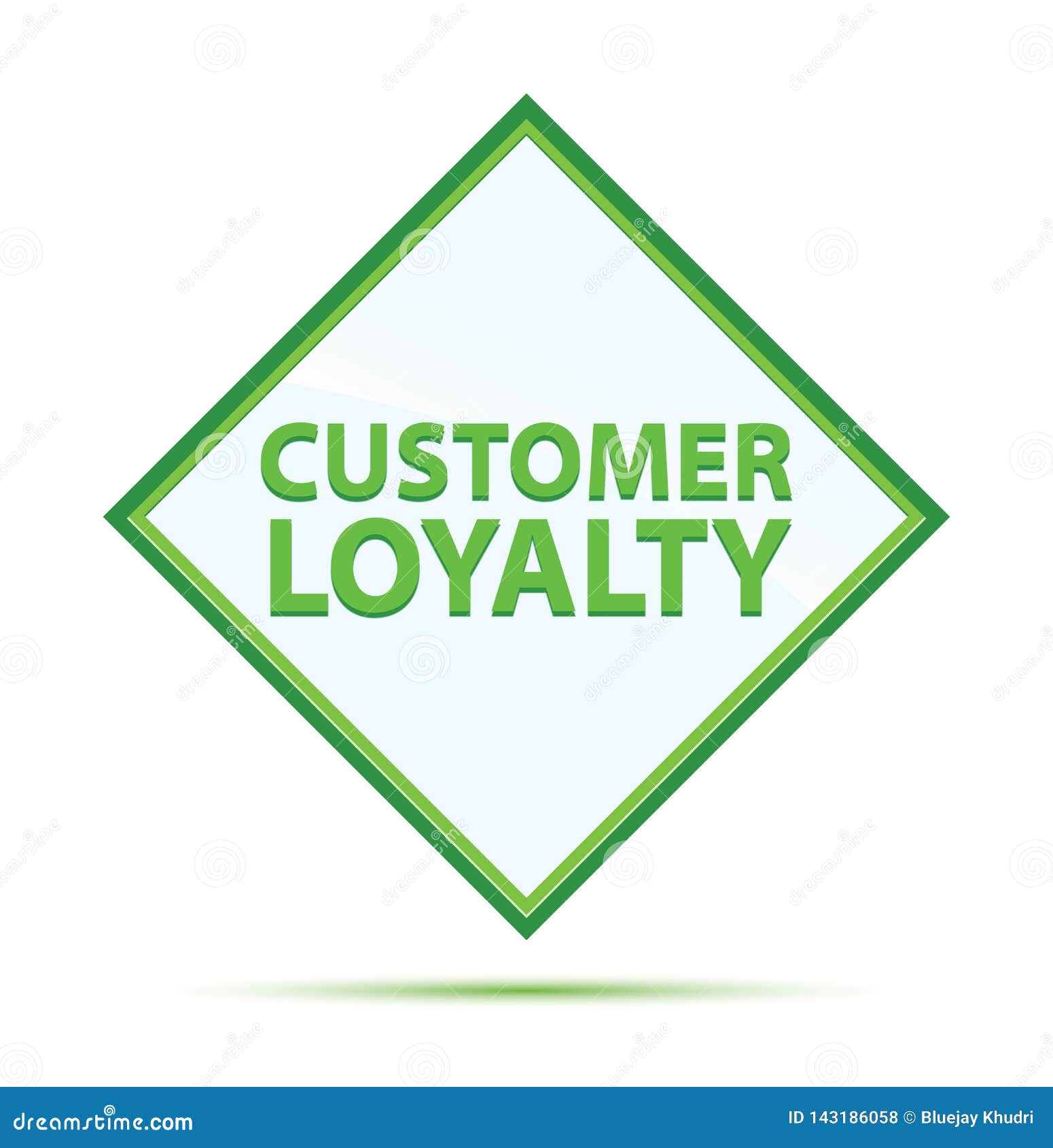 Customer Loyalty Modern Abstract Green Diamond Button Stock ...