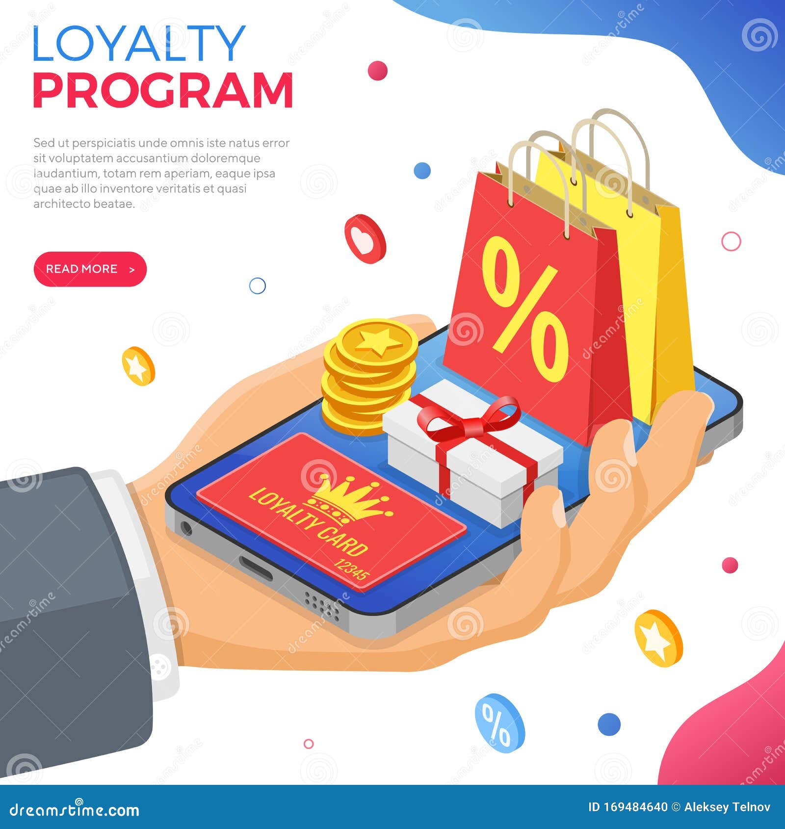 Customer Loyalty Programs Banner Stock Vector - Illustration of ...