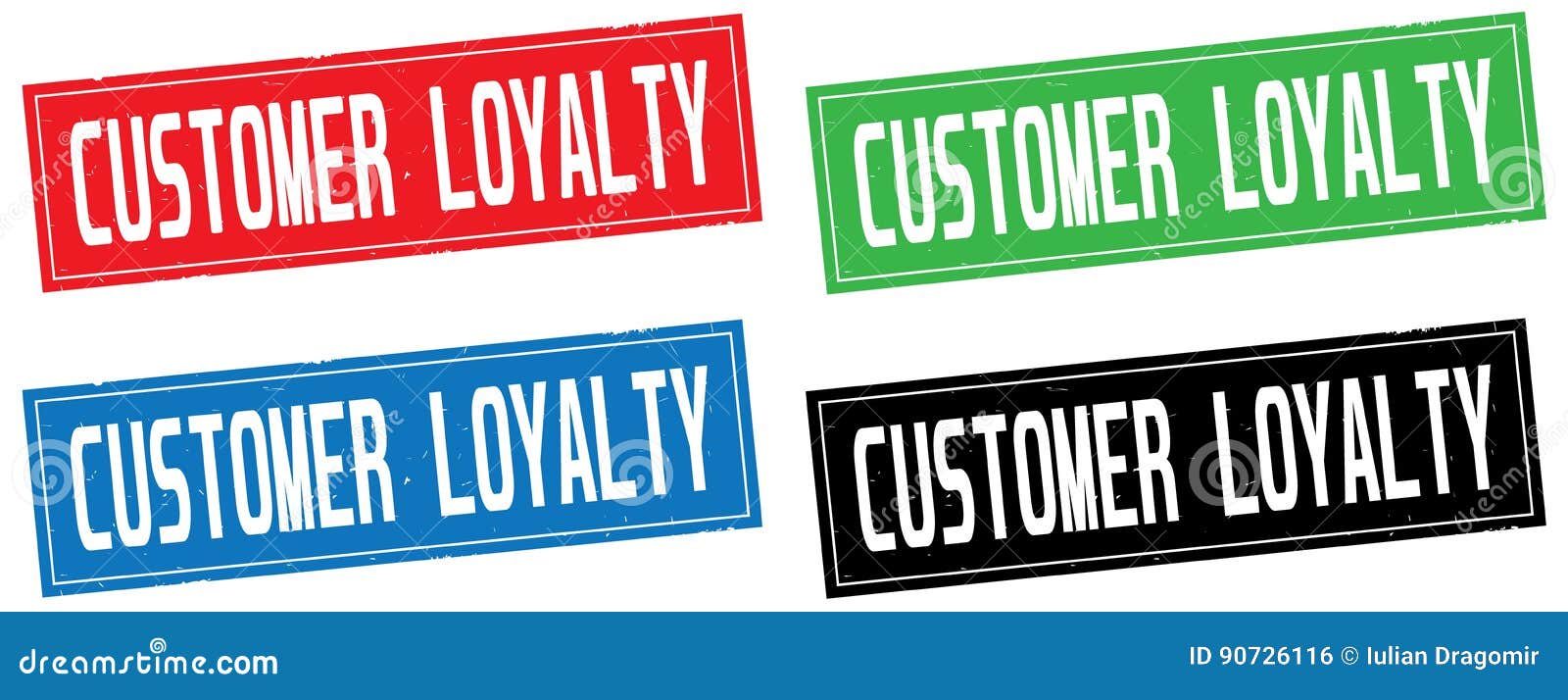 CUSTOMER LOYALTY Text, on Rectangle Stamp Sign. Stock Illustration ...