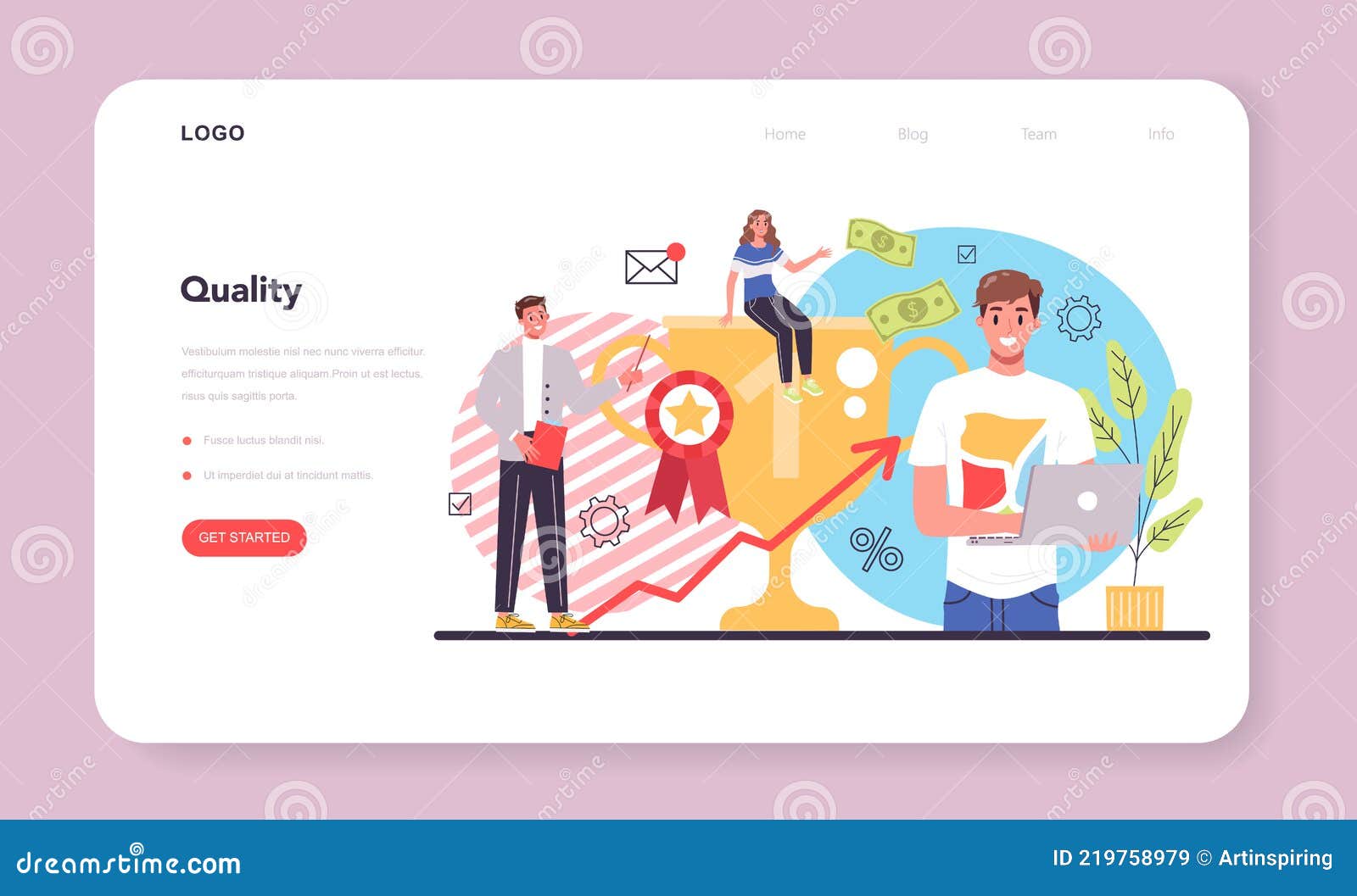 Customer Loyalty Web Banner or Landing Page. Marketing Program Stock ...