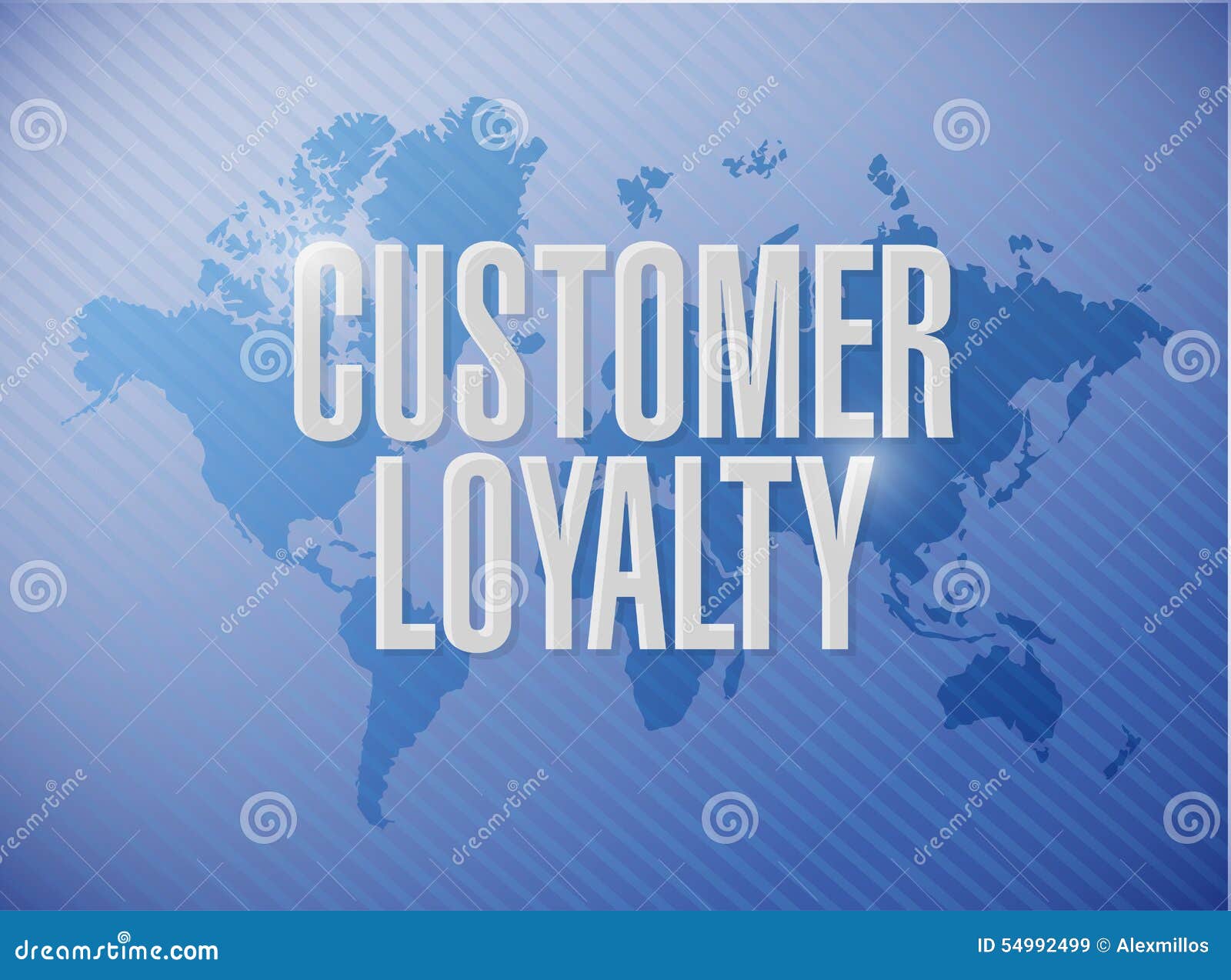 Customer Loyalty World Message Sign Concept Stock Illustration ...