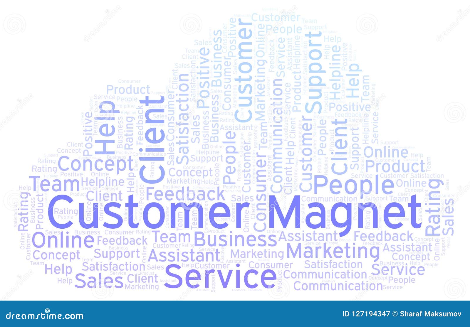Customer Magnet Word Cloud. Stock Illustration - Illustration of ...