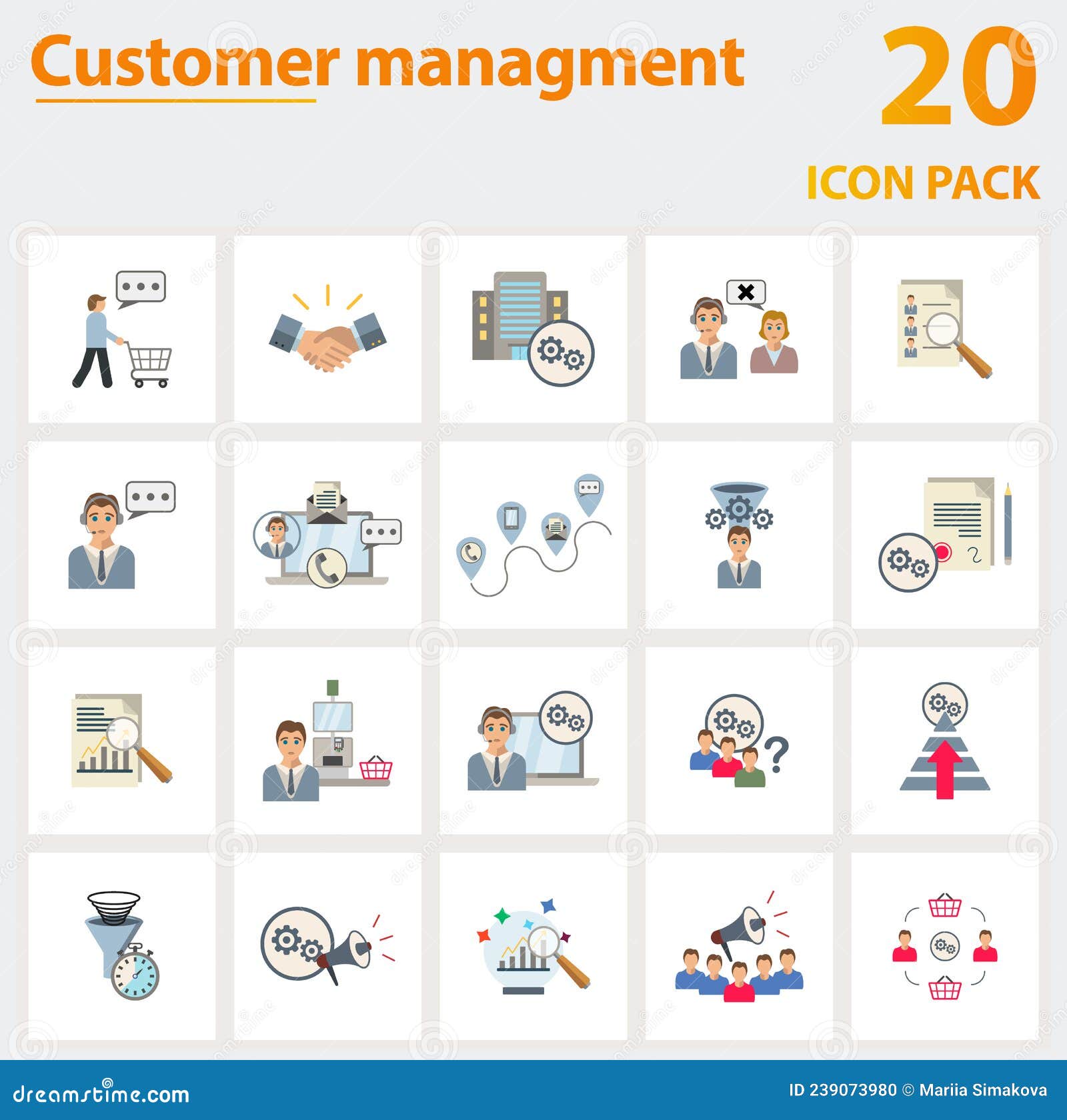 Customer Management Icon Set. Collection of Simple Elements Such As the ...