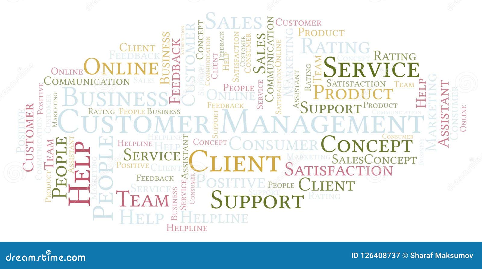 Customer Management Word Cloud. Stock Illustration - Illustration of ...