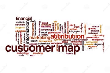 Customer Map Word Cloud Concept Stock Illustration - Illustration of ...