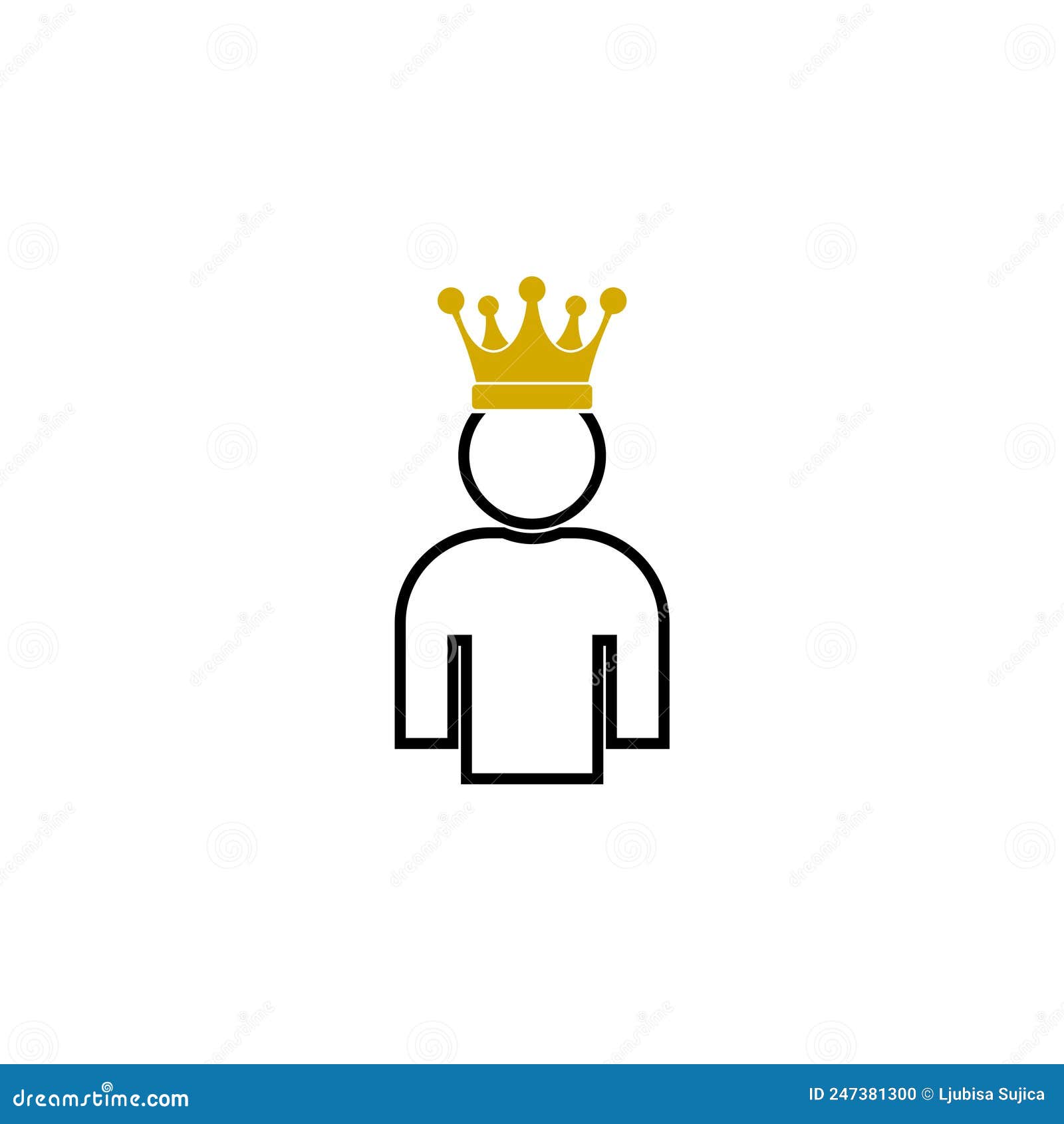 Customer Membership Client Crown Icon. VIP Member King Pictogram Stroke ...