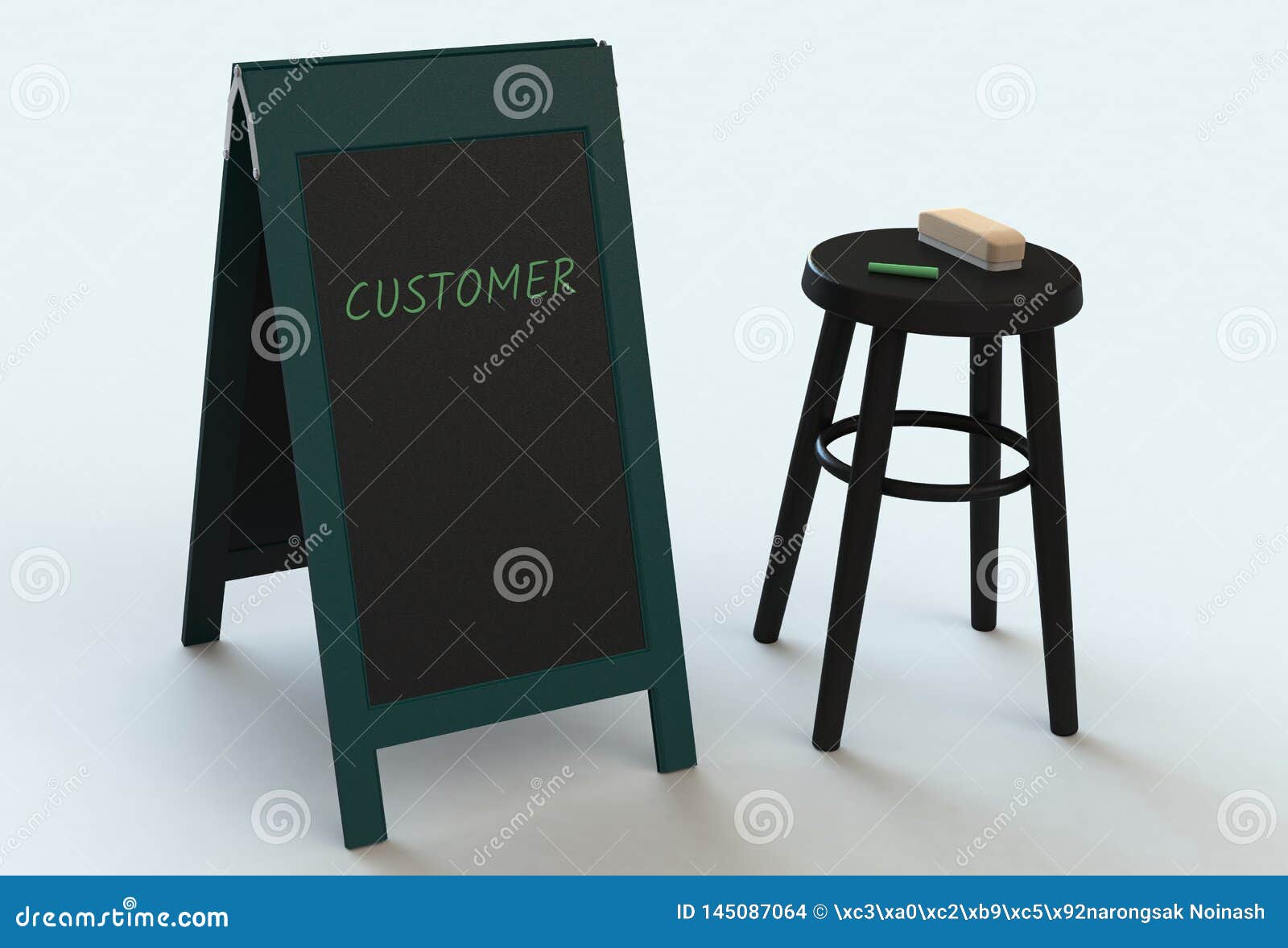 CUSTOMER, Message on Blackboard Stock Illustration - Illustration of ...