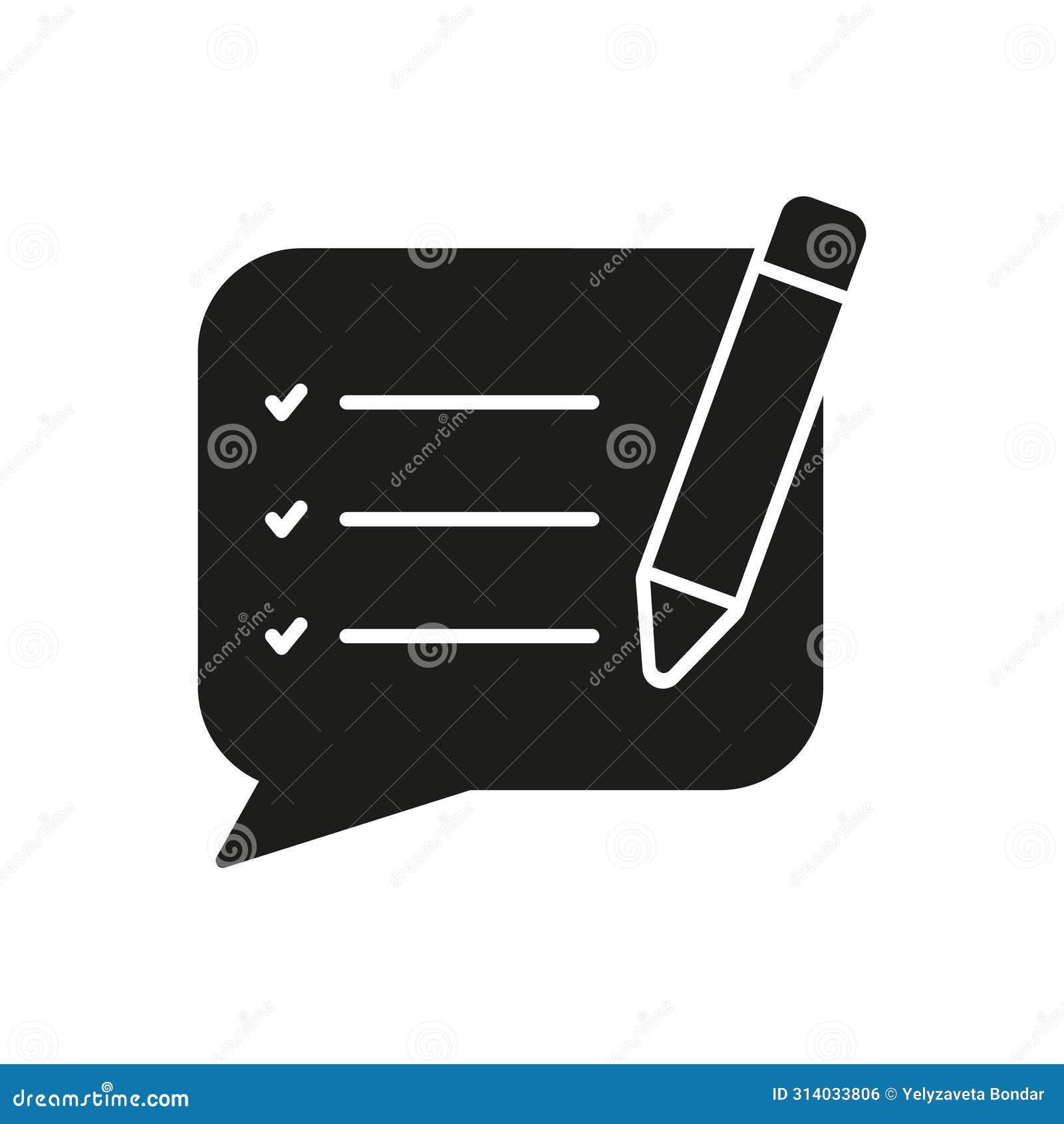 Customer Message Feedback Silhouette Icon. Write, Edit, Comment. Blog ...