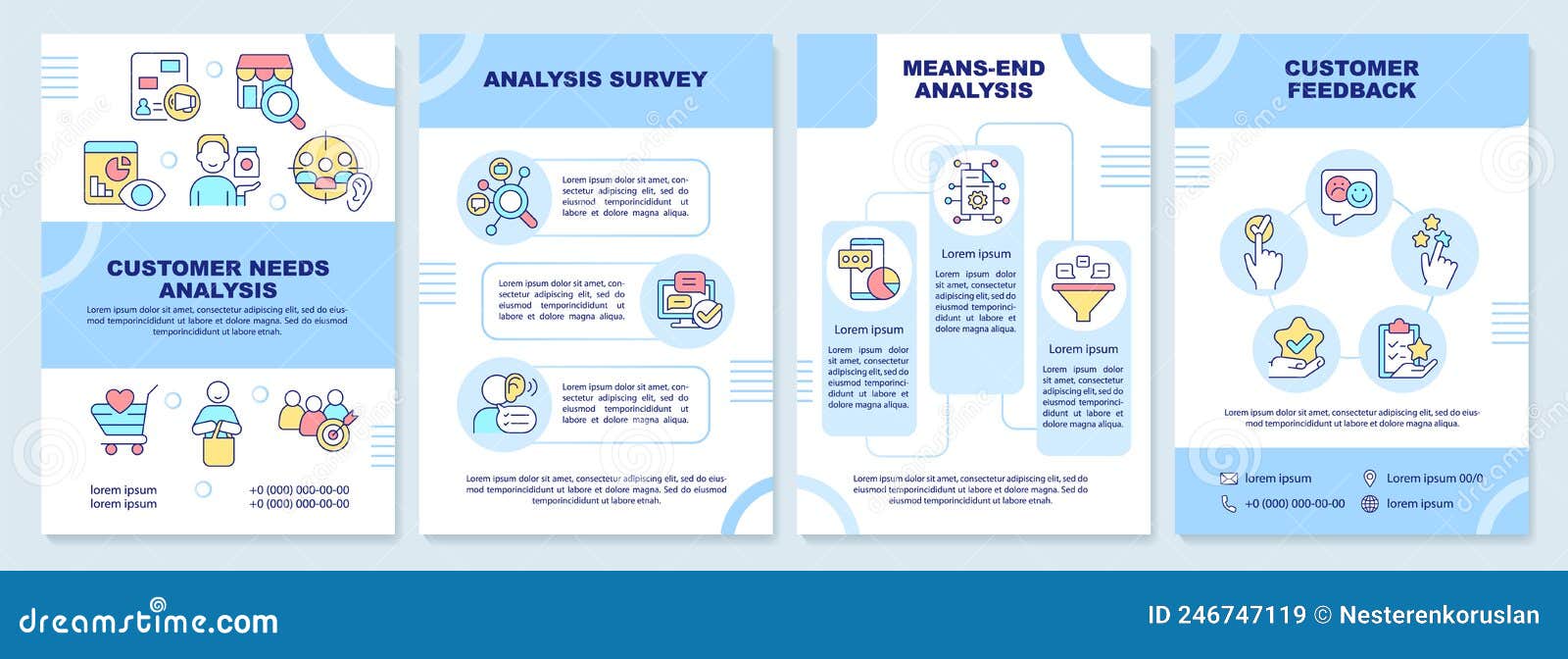 Customer Needs Analysis Brochure Template Stock Vector - Illustration ...