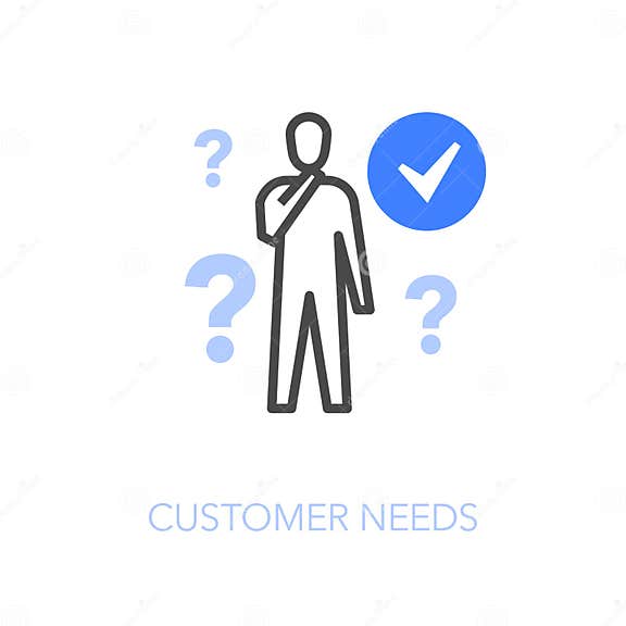 Customer Needs an Icon Symbol Stock Vector - Illustration of service ...