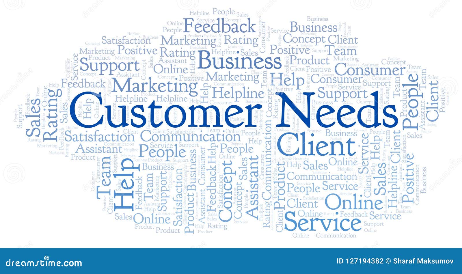 Customer Needs word cloud. stock illustration. Illustration of client ...