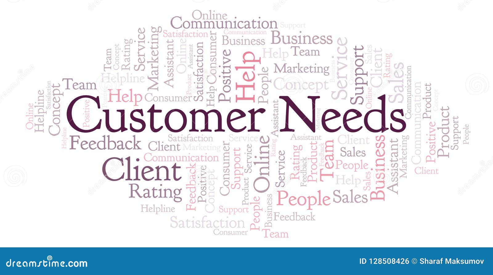 Customer Needs word cloud. stock illustration. Illustration of business ...