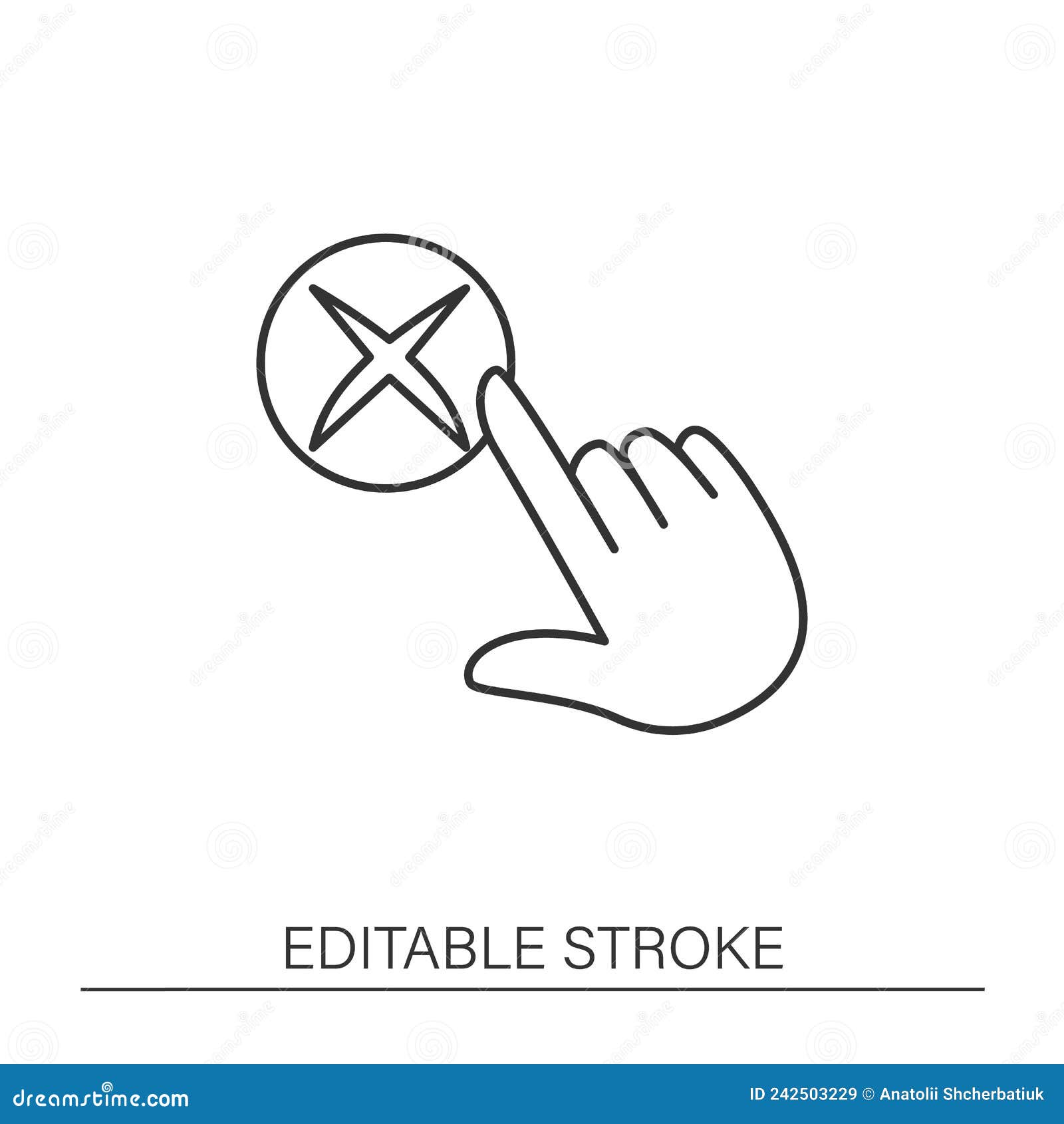 Customer Negative Feedback Line Icon Stock Vector - Illustration of ...