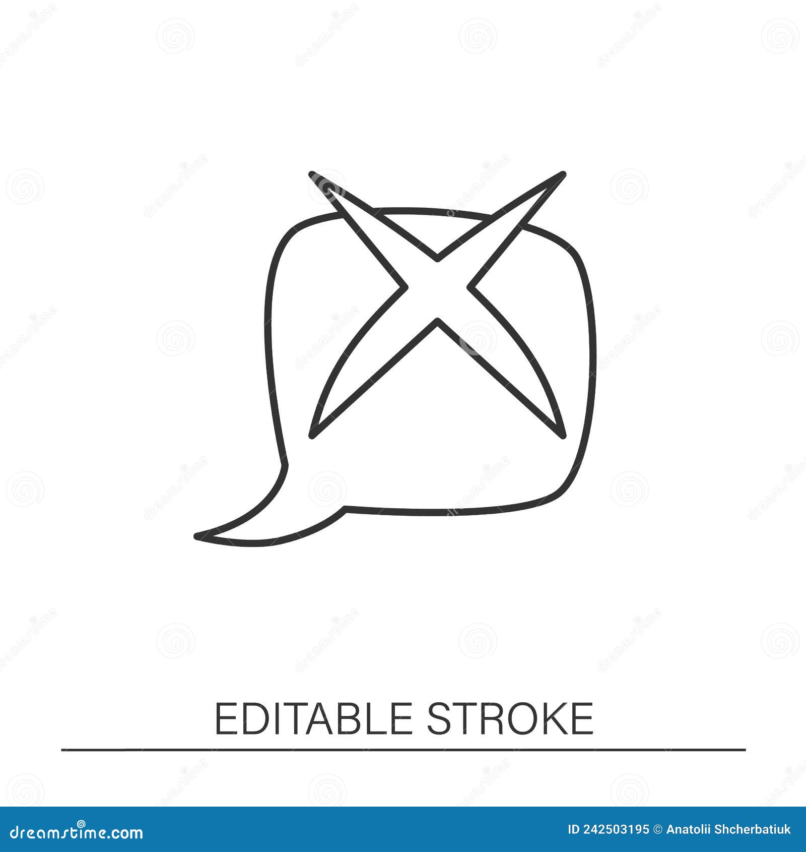 Customer Negative Feedback Line Icon Stock Vector - Illustration of ...