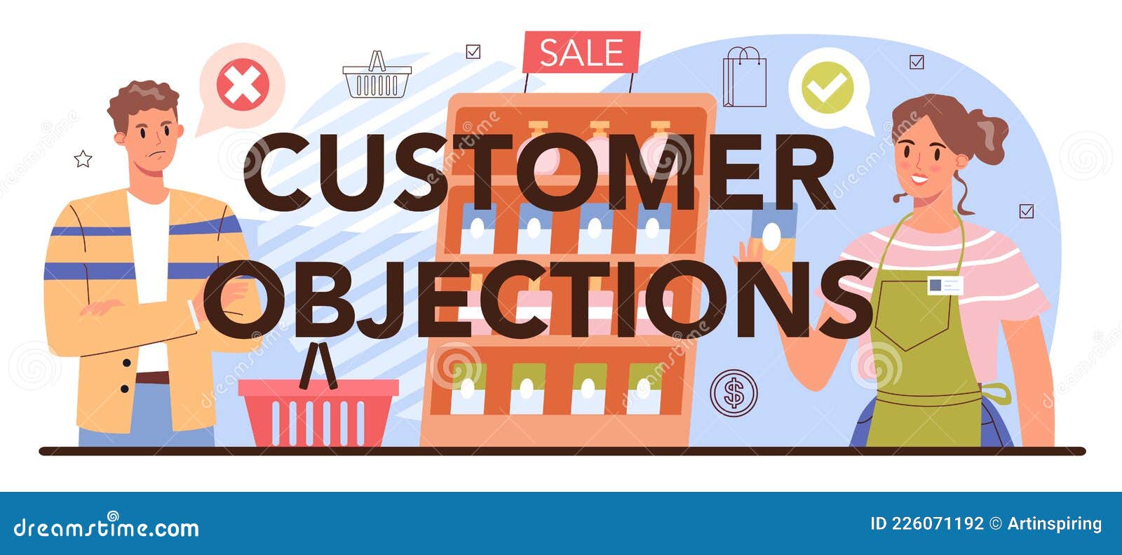 Customer Objections Typographic Header. Marketing Campaign Feedback ...