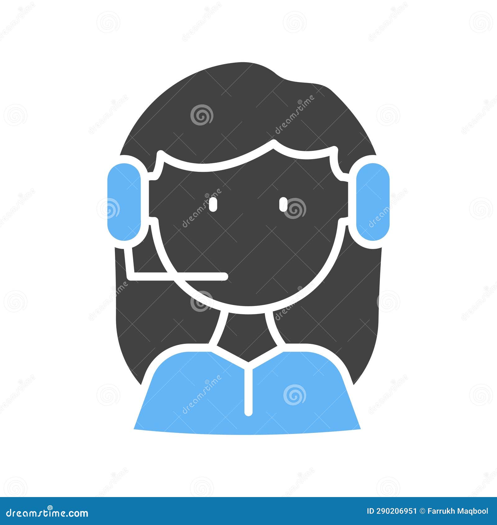 Customer Operator Icon Image. Stock Illustration - Illustration of ...