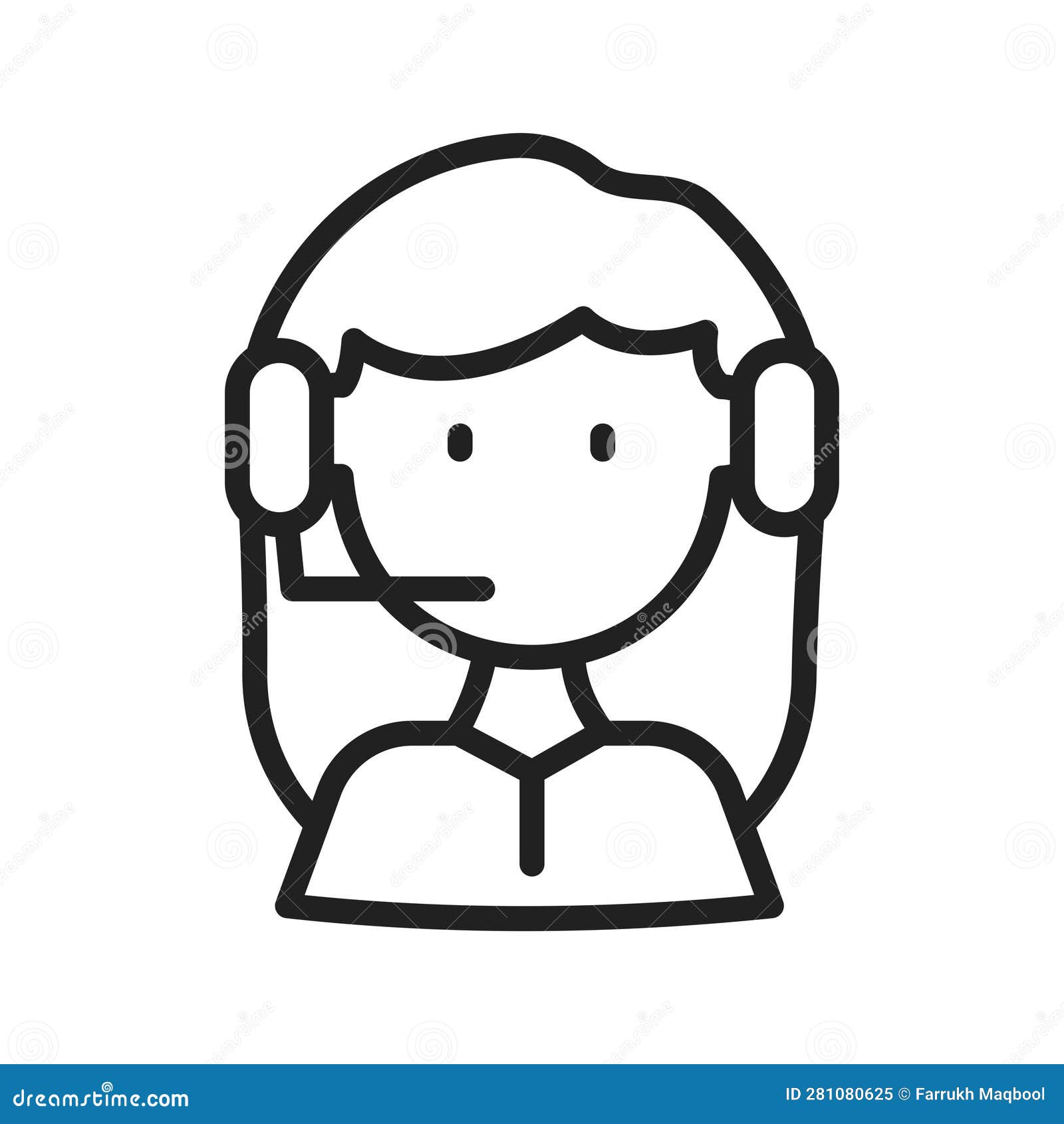 Customer Operator Icon Image. Stock Vector - Illustration of symbol ...