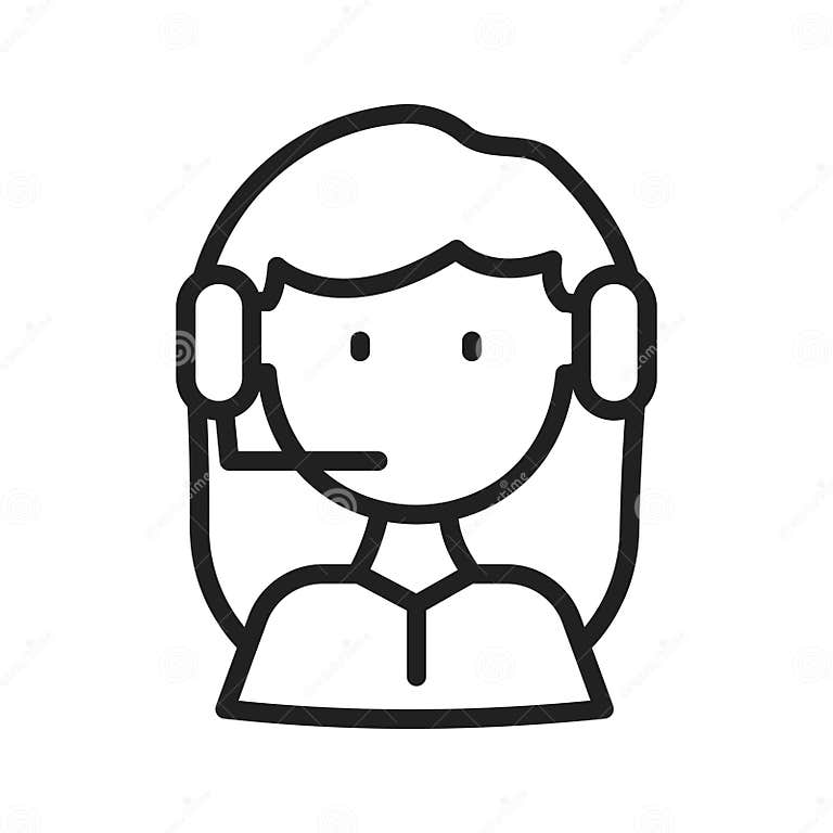 Customer Operator Icon Image. Stock Vector - Illustration of symbol ...