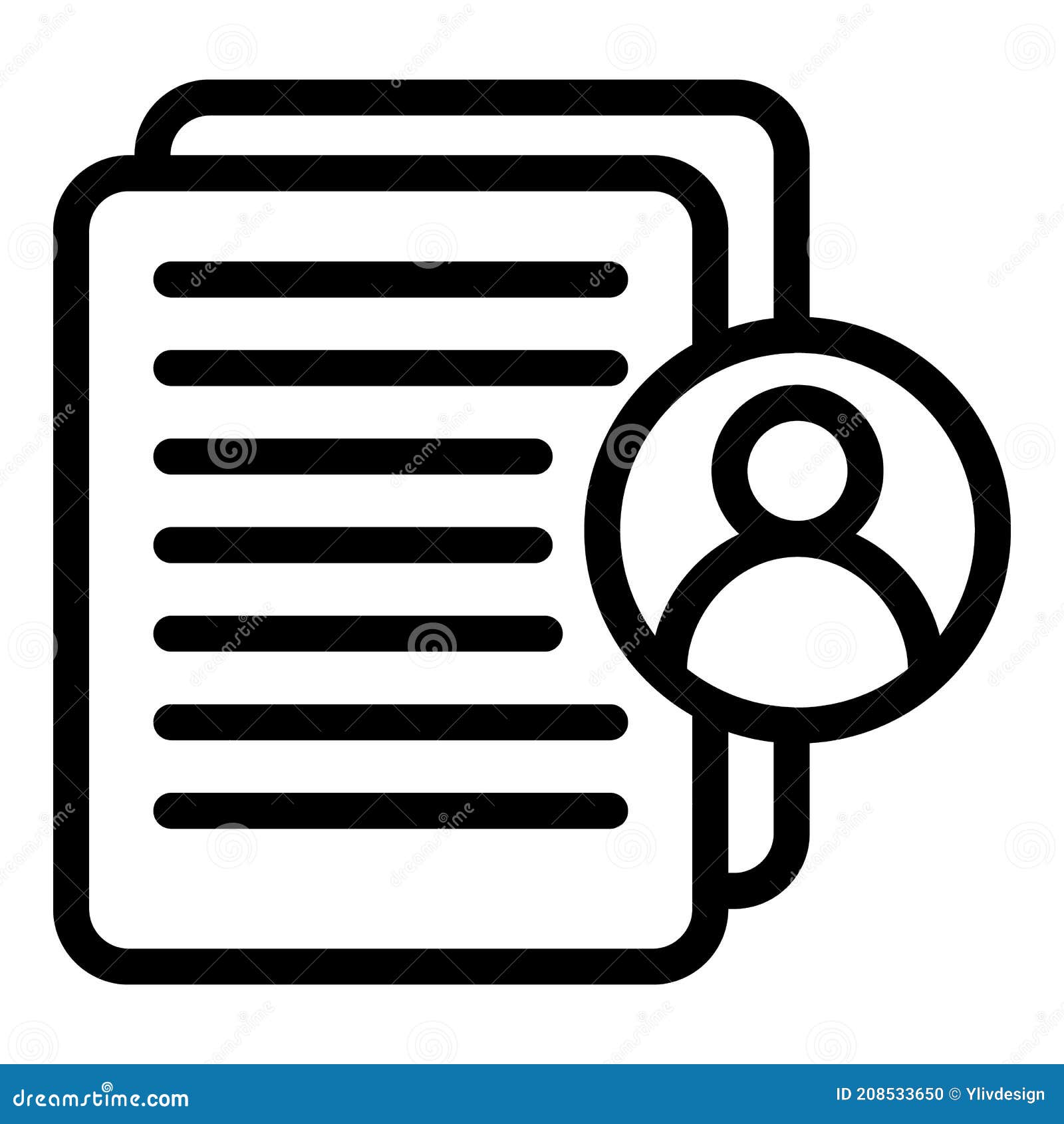 Customer Papers Icon, Outline Style Stock Vector - Illustration of deal ...