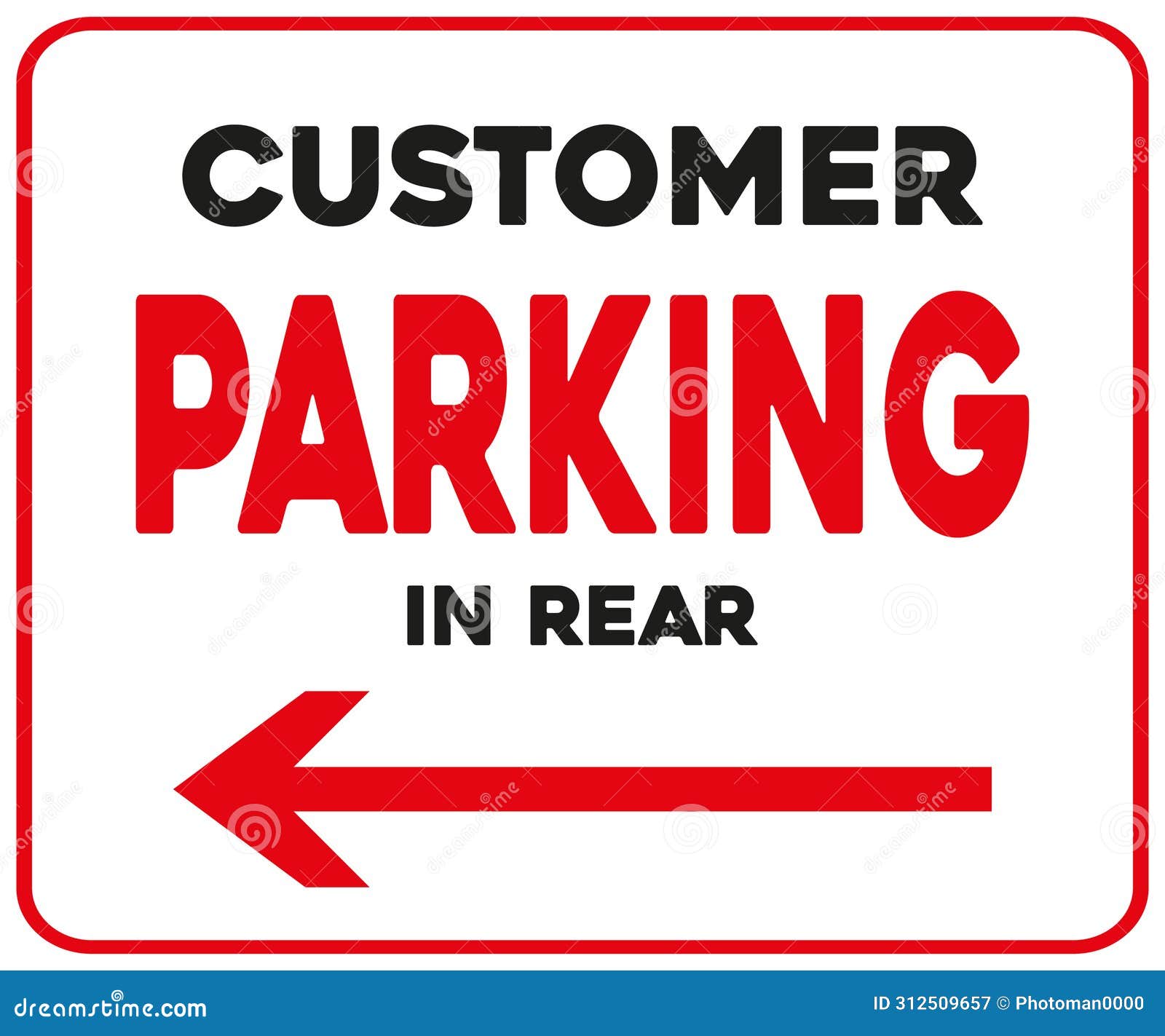 Customer parking sign stock vector. Illustration of vector - 312509657