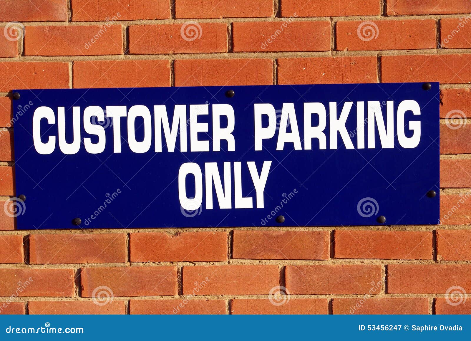 Customer parking only sign stock image. Image of retail - 53456247