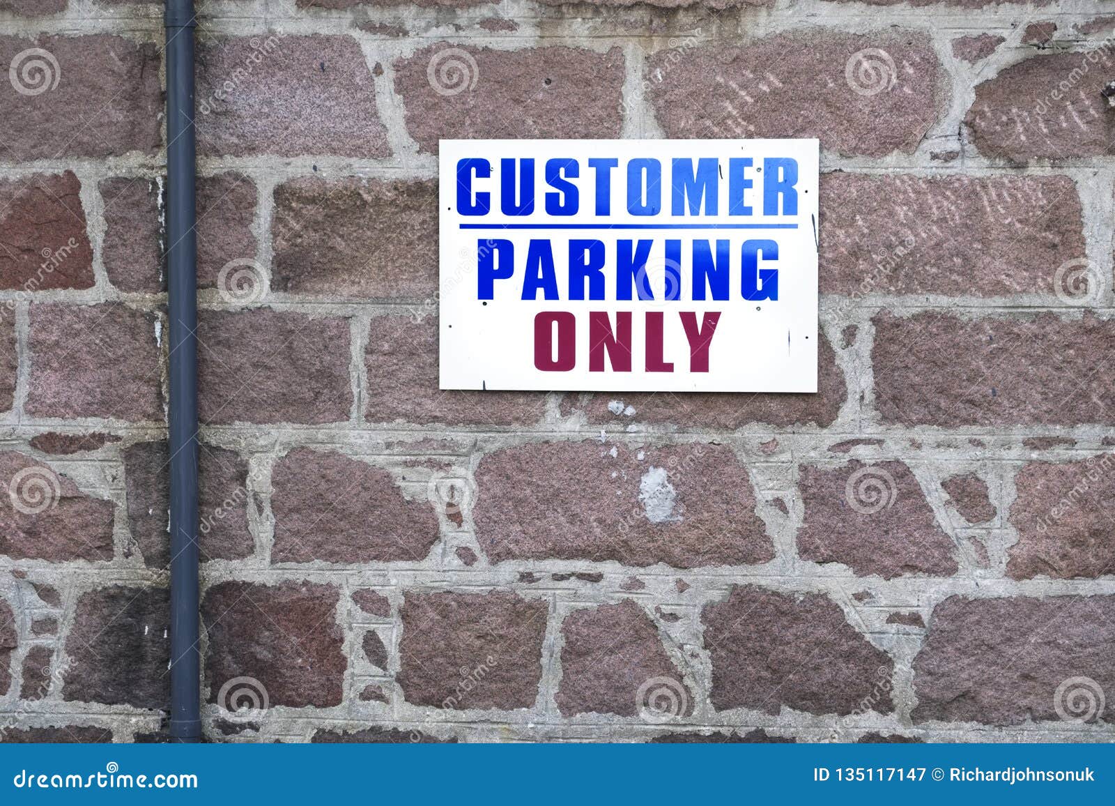 Customer parking only sign stock image. Image of city - 135117147