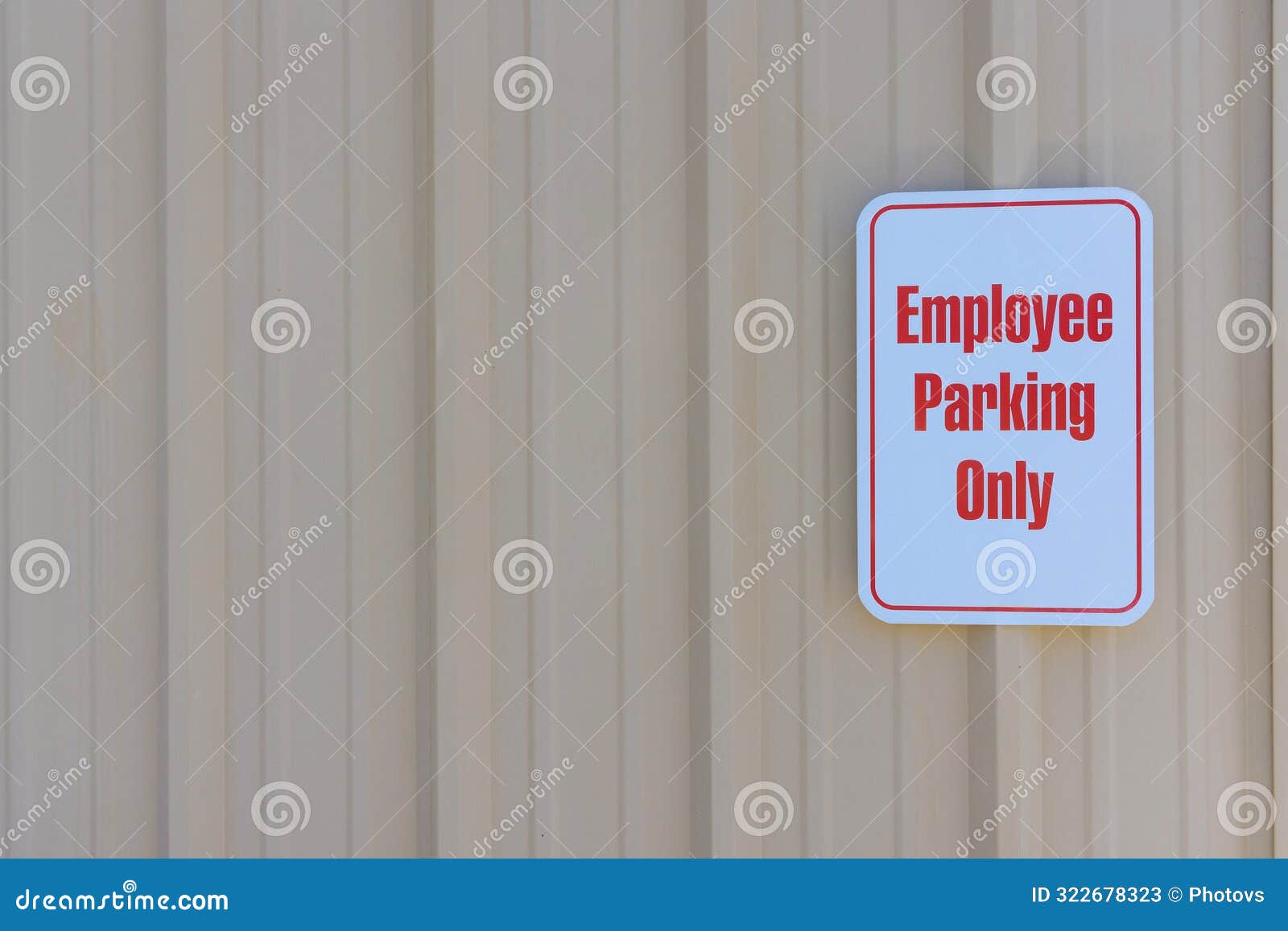 Customer Parking View of a Sign Employee Parking only Stock Image ...