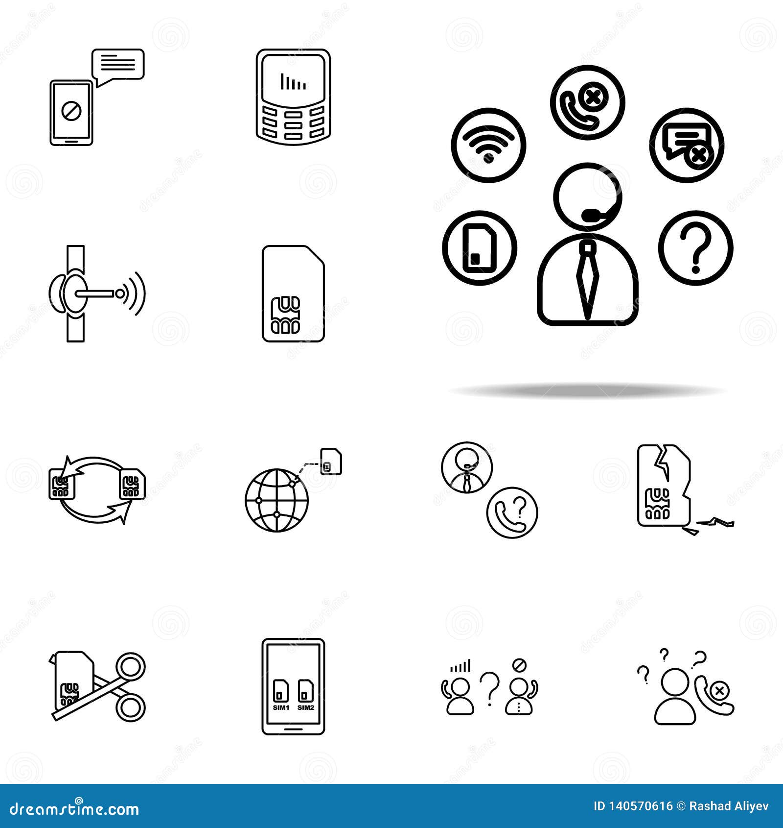 Customer Problems Icon. Telecommunication Icons Universal Set for Web ...