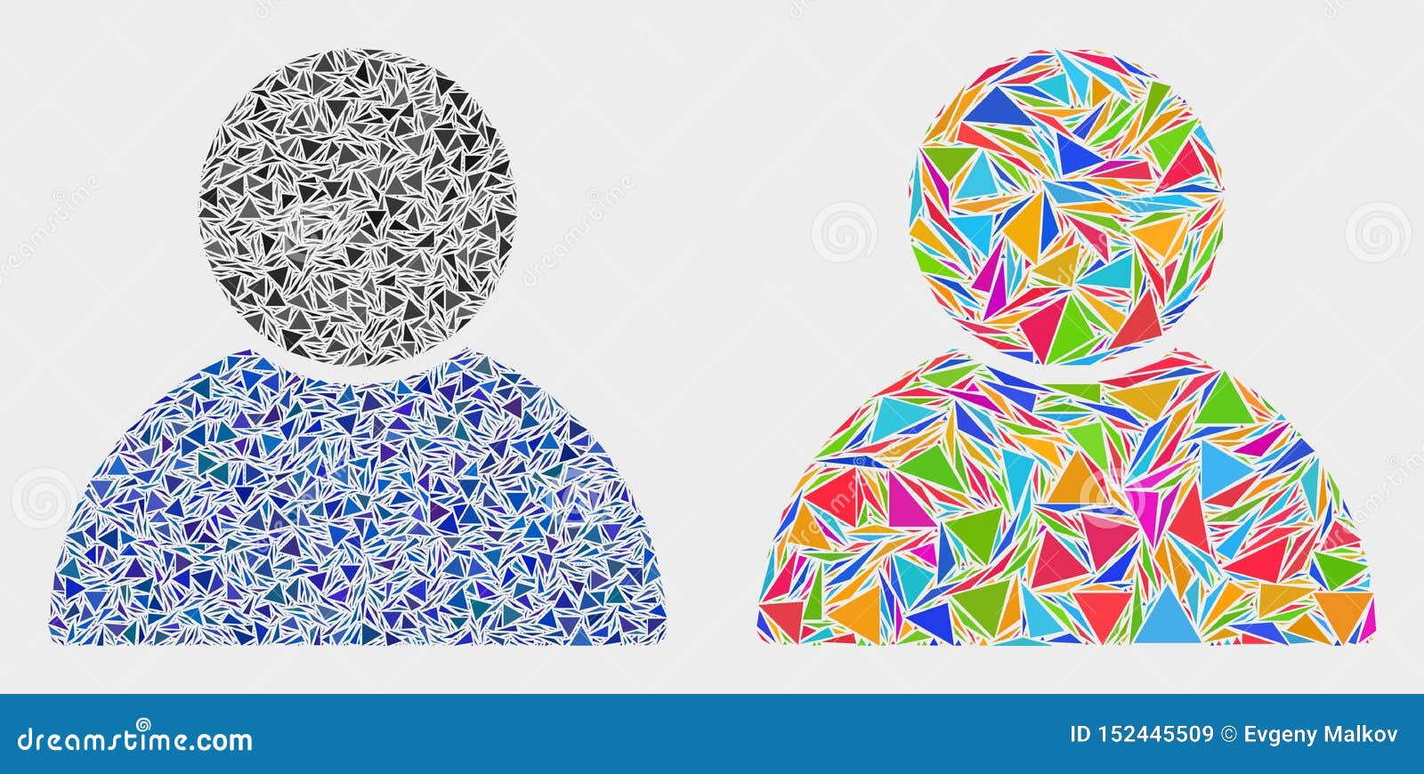 Vector Customer Profile Mosaic Icon of Triangle Elements Stock Vector ...