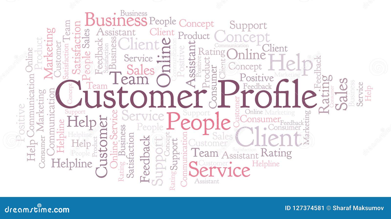 Customer Profile Word Cloud. Stock Illustration - Illustration of sales ...