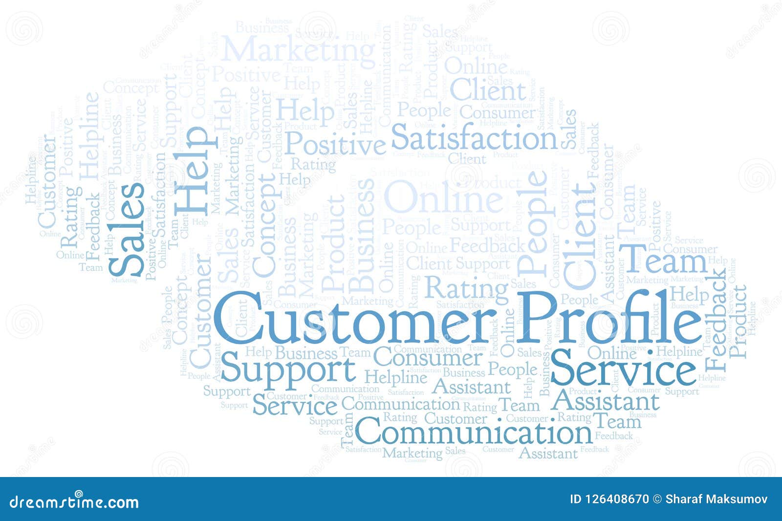 Customer Profile Word Cloud. Stock Illustration - Illustration of ...